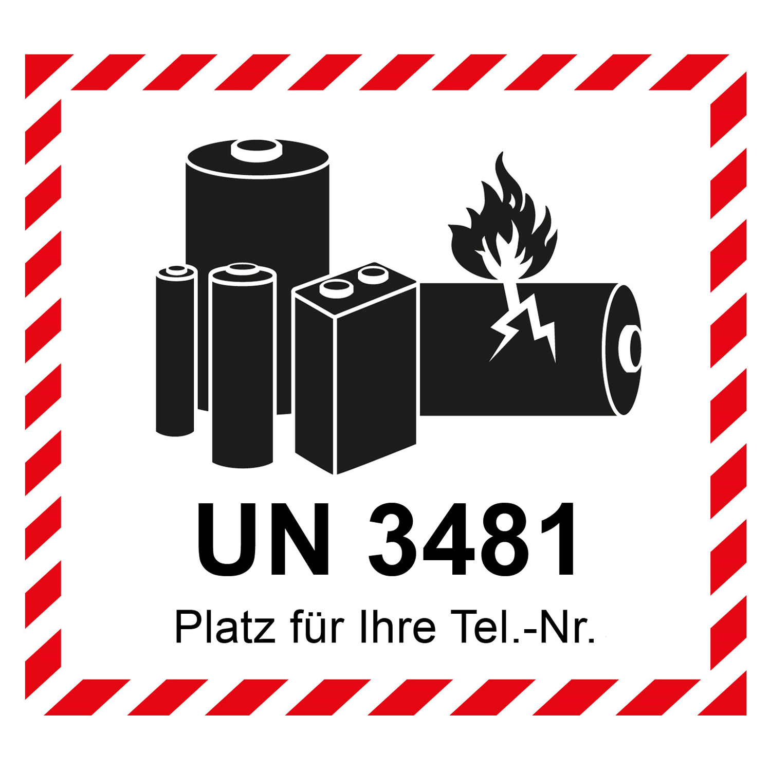Lithium-Batterie-Kennzeichnung - Aufkleber-Shop