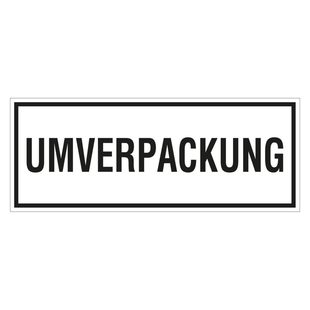 Verpackungskennzeichen mit Text oder Piktogramm - Aufkleber-Shop