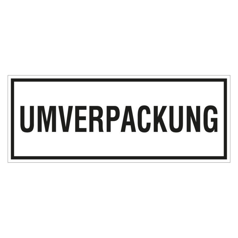 Verpackungskennzeichen mit Text oder Piktogramm - Aufkleber-Shop