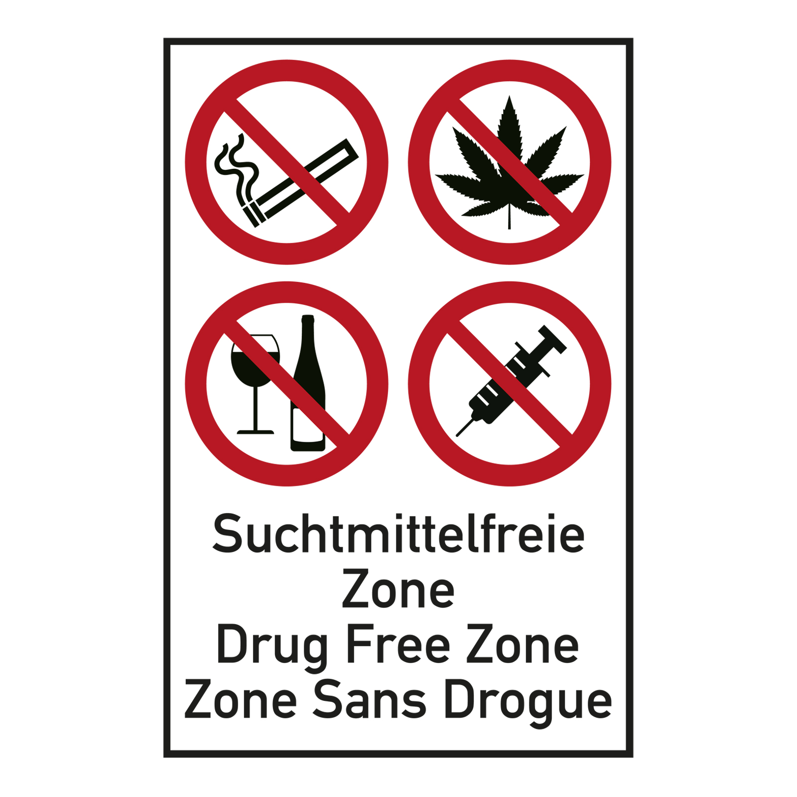 Drogen verboten Schild kaufen - Aufkleber-Shop Drogen verboten Schild kaufen - Aufkleber-Shop