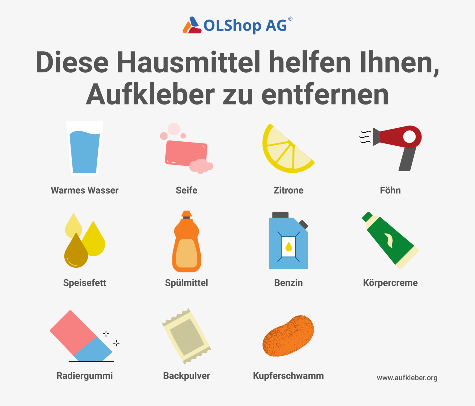 Aufkleber Entferner Hausmittel