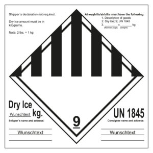 UN1845 Dry Ice Etiketten – Trockeneis normgerecht transportieren ...