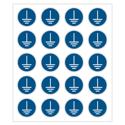 Gebotszeichen "Vor Benutzung erden" ISO 7010, M005 Folie selbstklebend ...