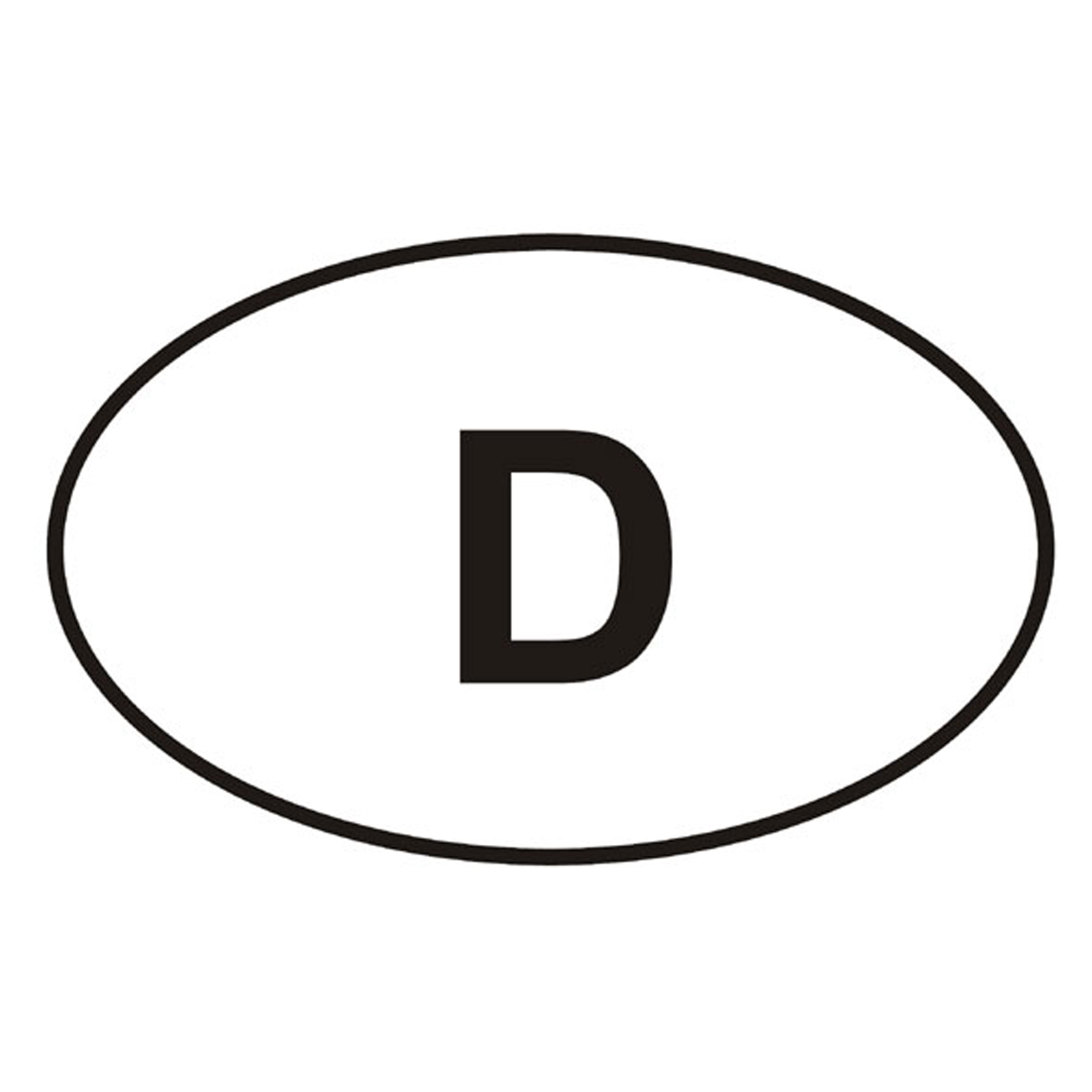 Autoaufkleber "oval" mit D - Aufkleber-Shop