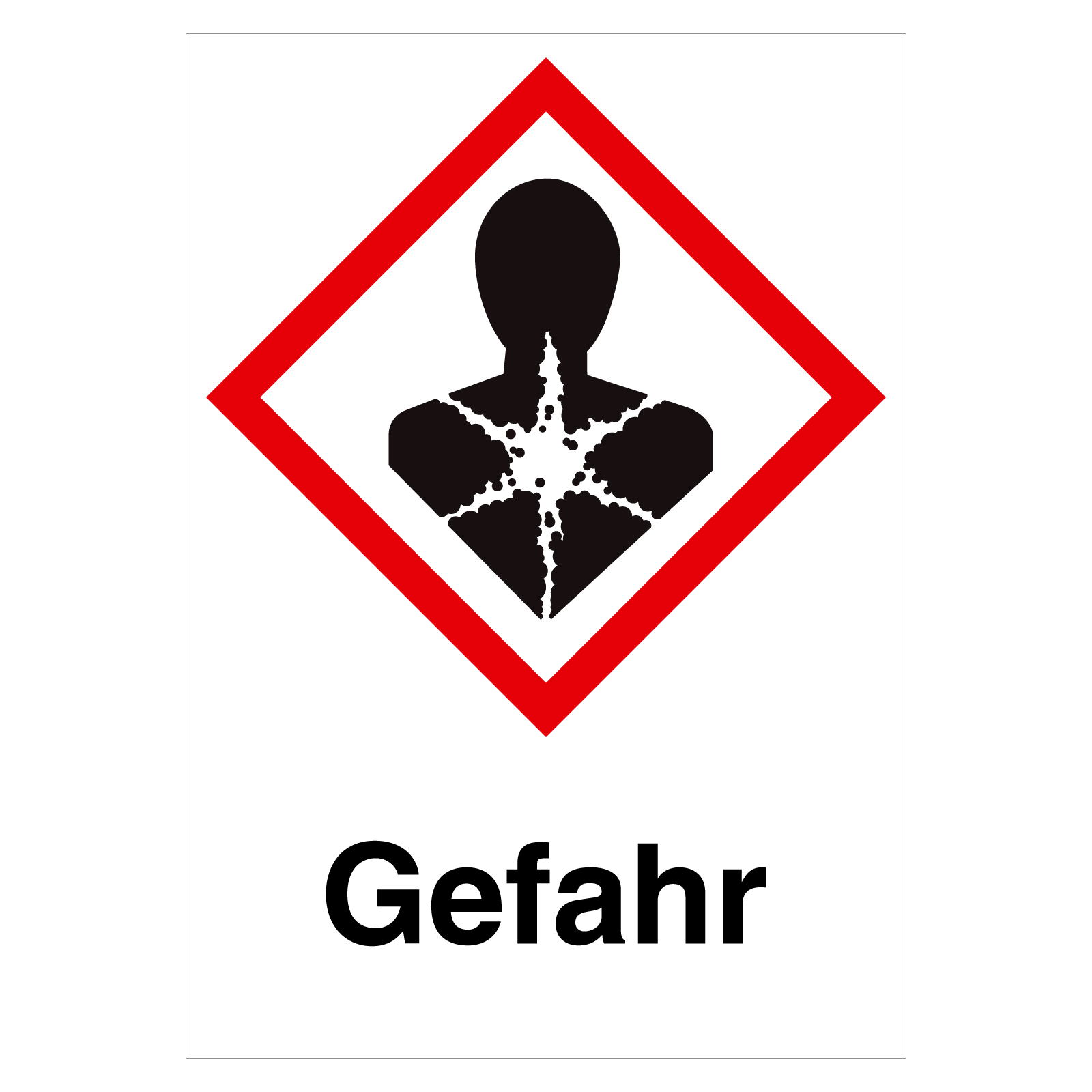 GHS-Symbol GHS08 Gesundheitsgefahr - Gefahr 10,5 x 14,8 cm - Aufkleber-Shop