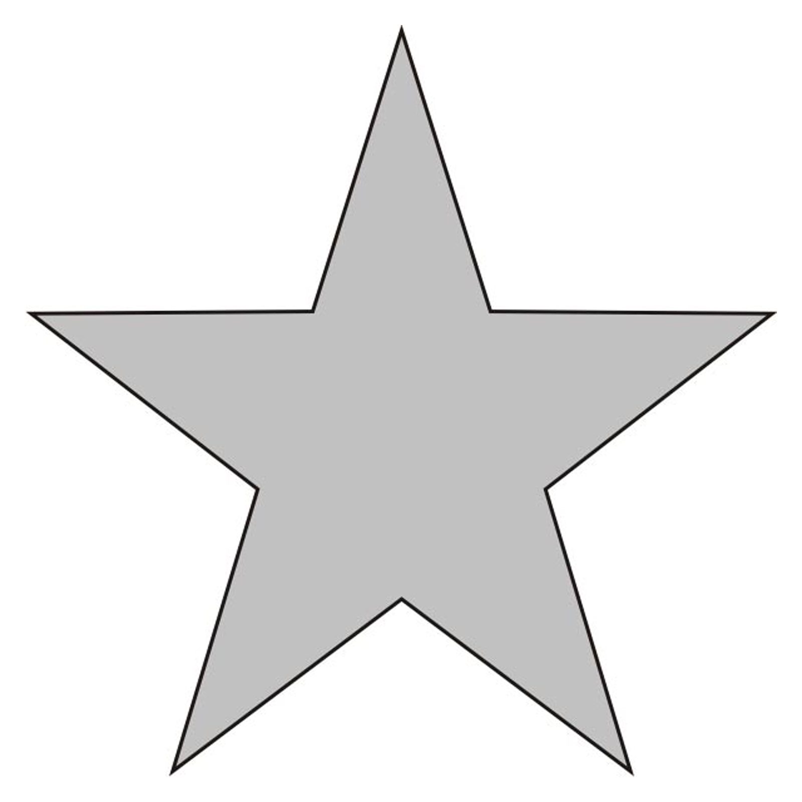 Weihnachtsetikett "Stern" silber glänzend 15 x 15 mm - Aufkleber-Shop