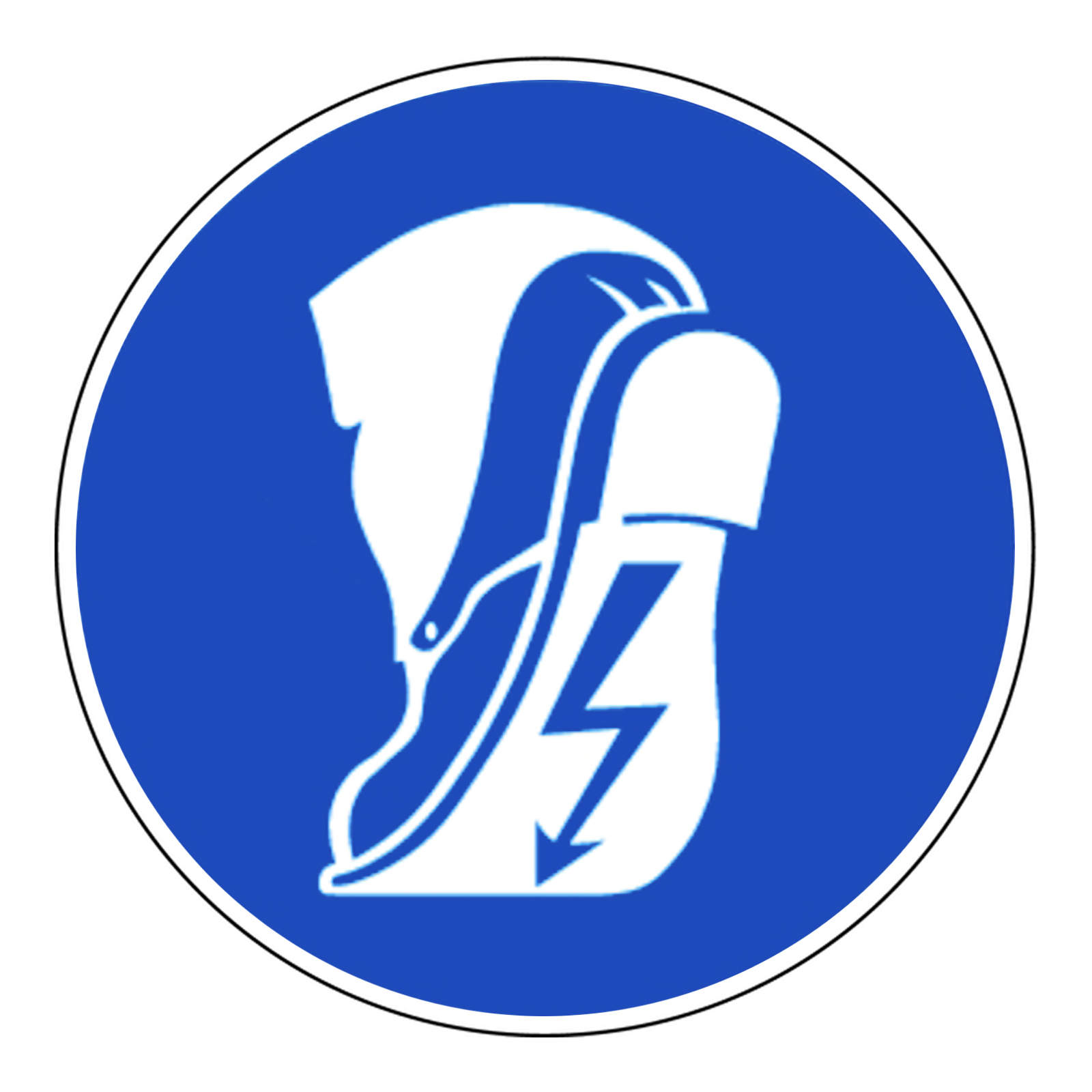 Leitfähiges Schuhwerk tragen- Gebotszeichen in verschiedenen ...