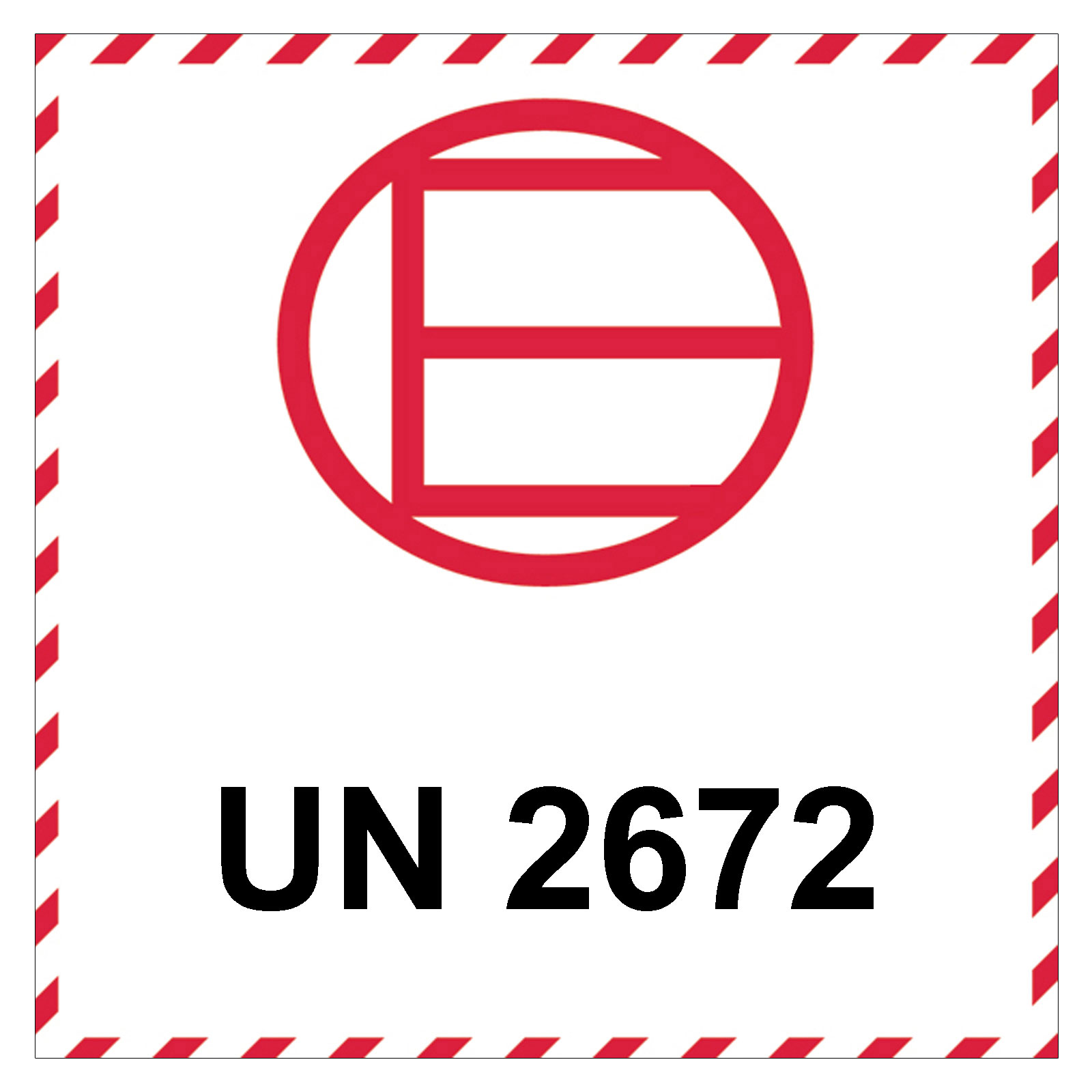 Gefahrzettel Kennzeichen für Freigestellte Mengen Rot UN 2672 ...