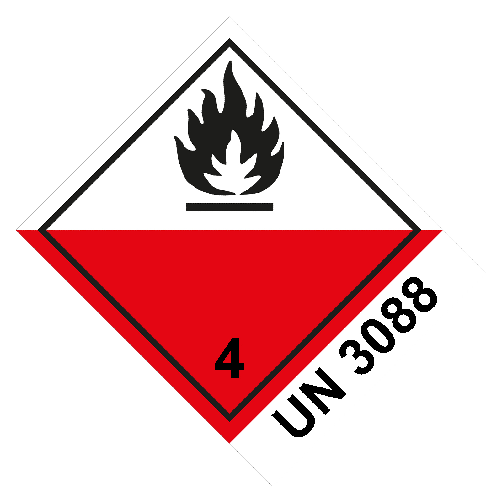 Gefahrzettel Klasse 4.2 Selbstentzündliche Stoffe UN 3088 | aufkleber ...