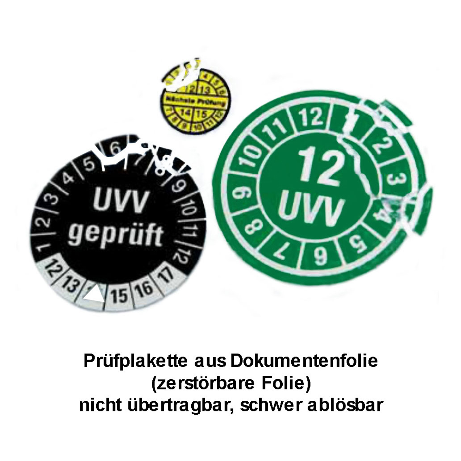 Plakette "geprüft nach DGUV Vorschrift 3" - Aufkleber-Shop