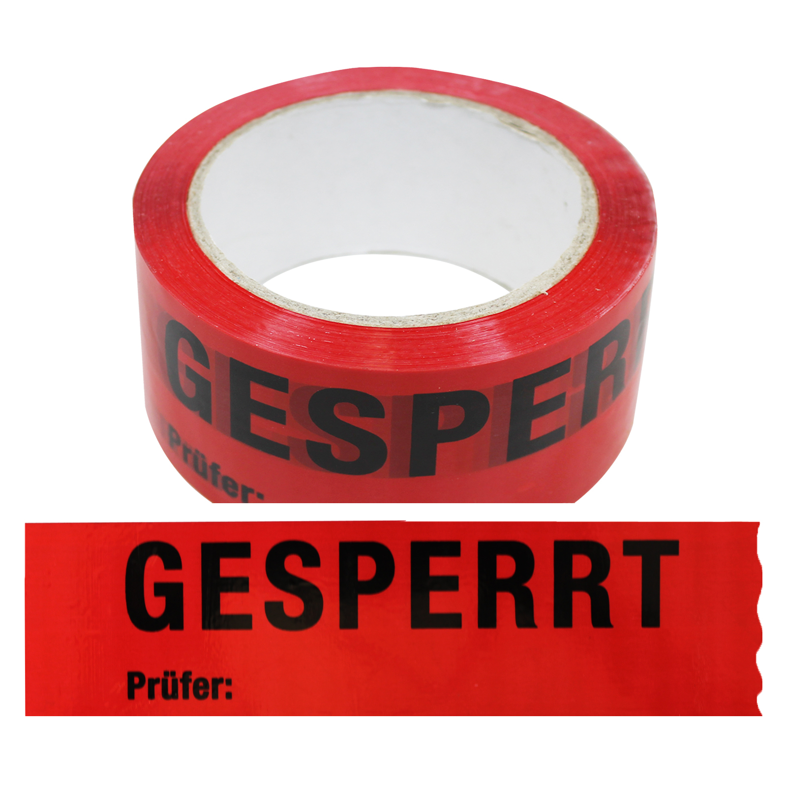 Klebeband Gesperrt Prüfer | 50 mm x 66 m | 1 Rolle - Aufkleber-Shop