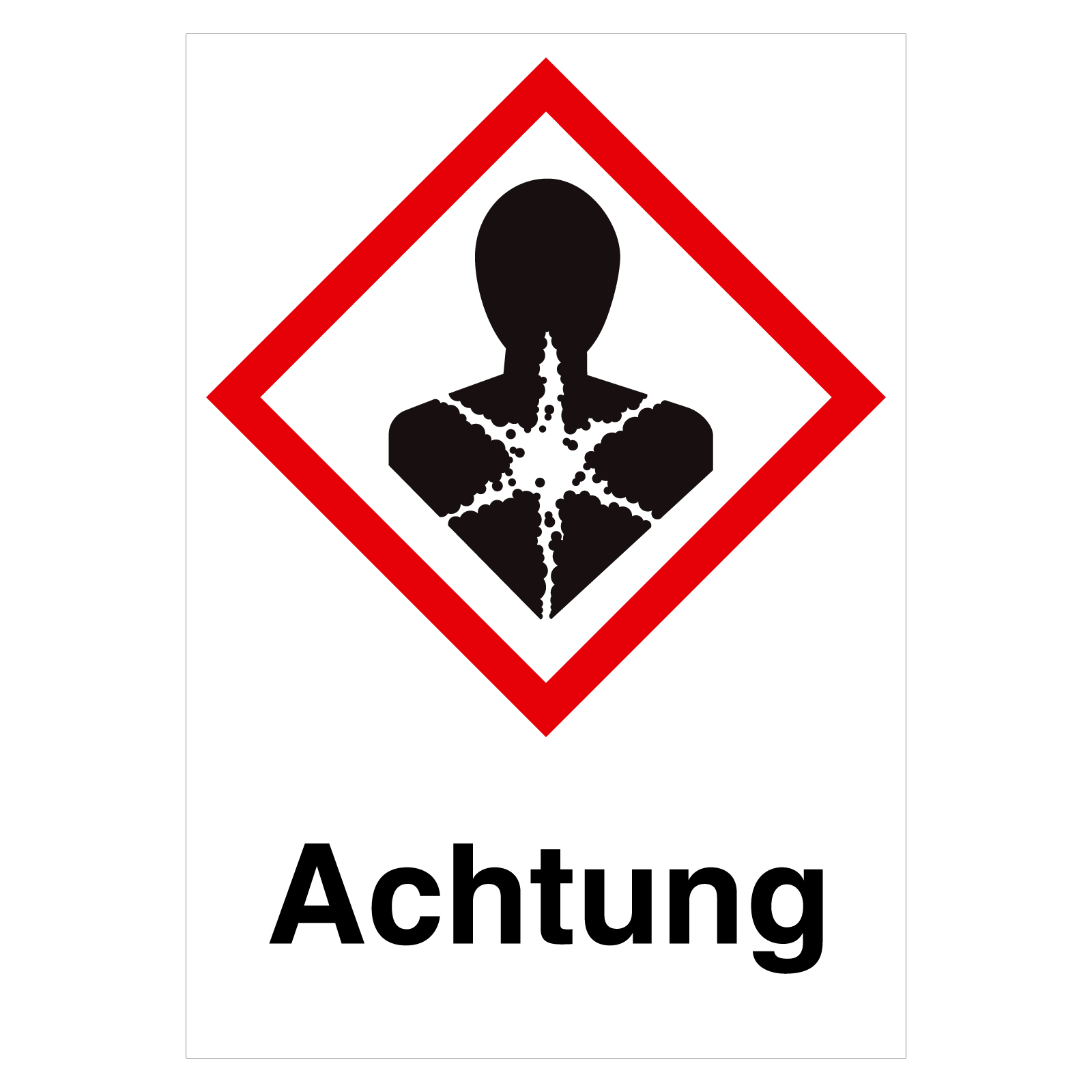 GHS-Symbol GHS08 Gesundheitsgefahr - Achtung 52 x 74 mm 500er Rolle ...