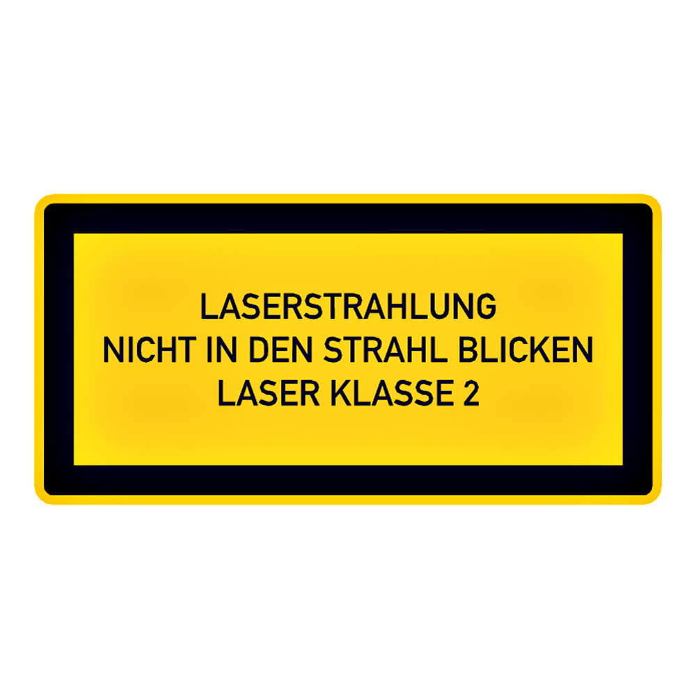 Hinweisschild "Laserstrahlung Laser Klasse 2" - Aufkleber-Shop