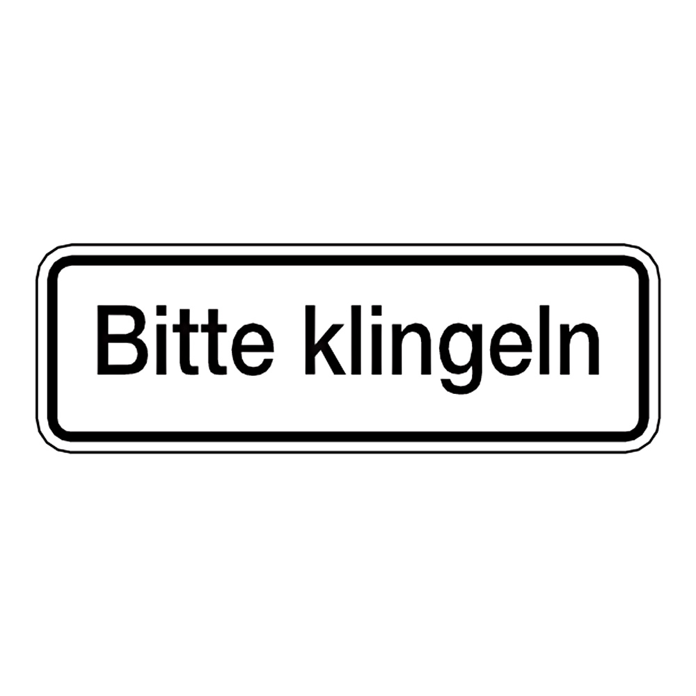 Klingelschild "Bitte klingeln" Aufkleber 180 x 60 mm - Aufkleber-Shop