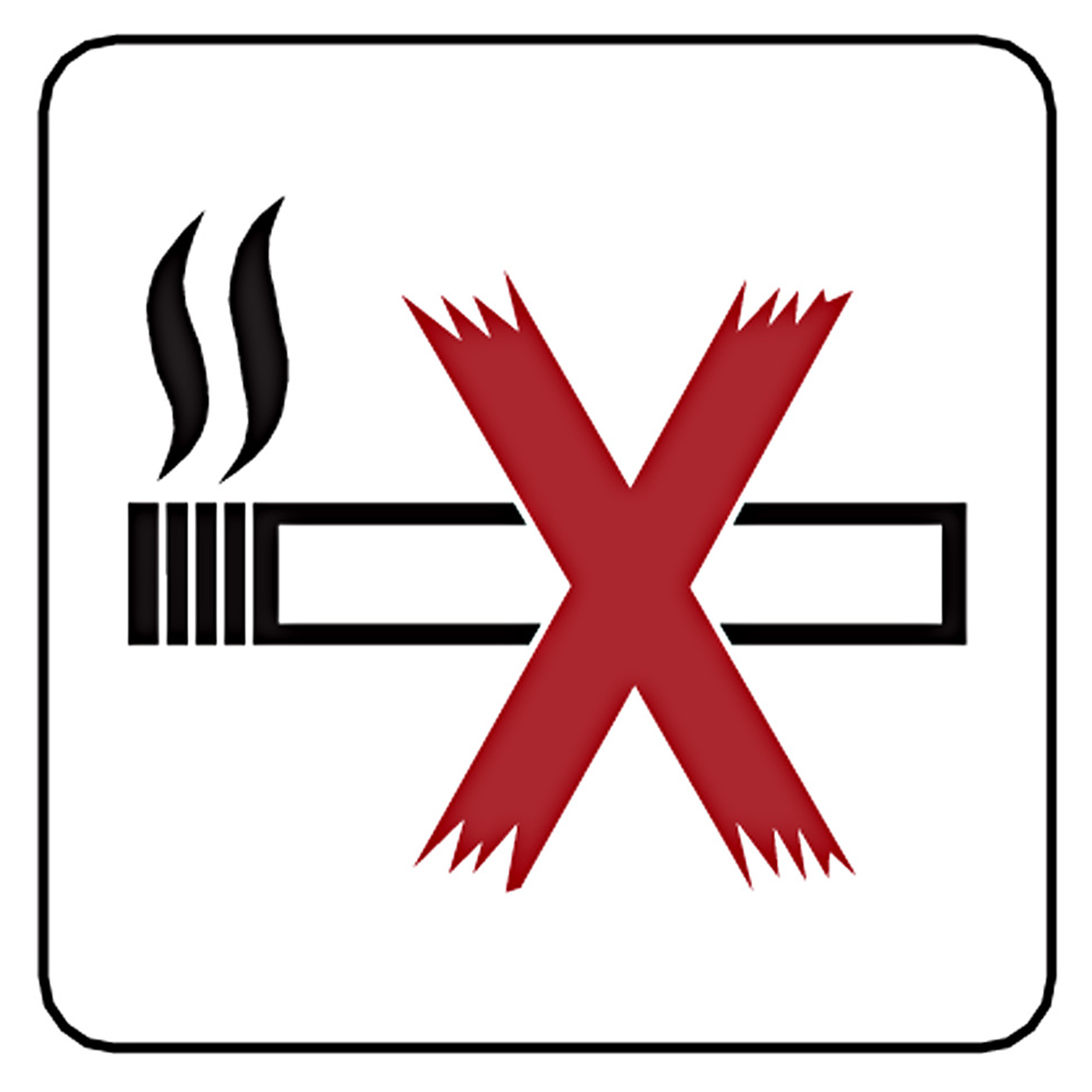 Verbotsschild Rauchen verboten transparent | aufkleber.org - Aufkleber-Shop