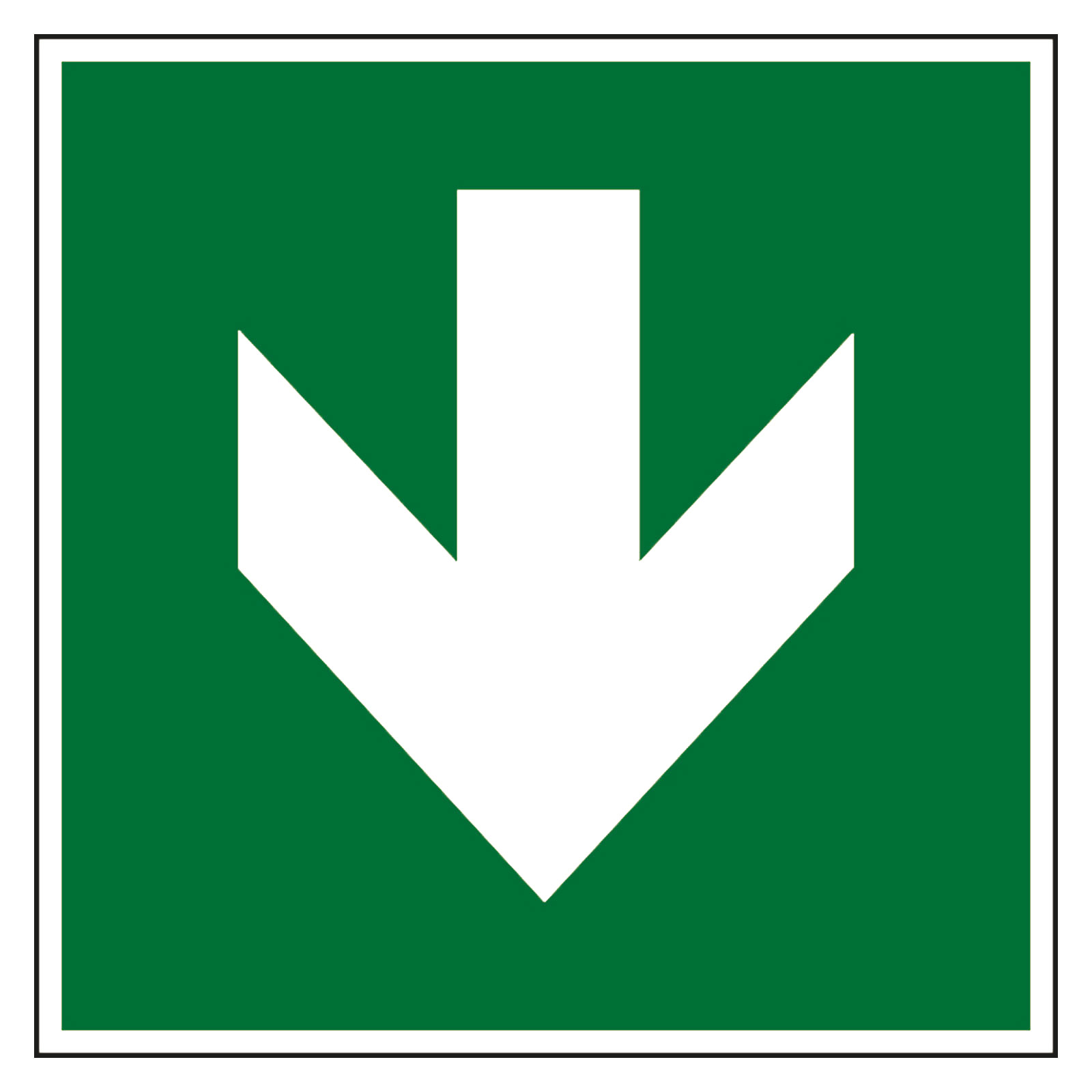 Rettungszeichen Richtungspfeil gerade | verschiedene Ausführungen ...