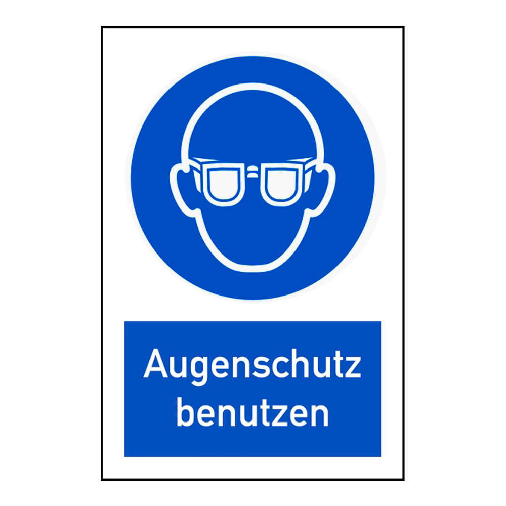 Kombischild "Augenschutz..." ISO7010 - Aufkleber-Shop