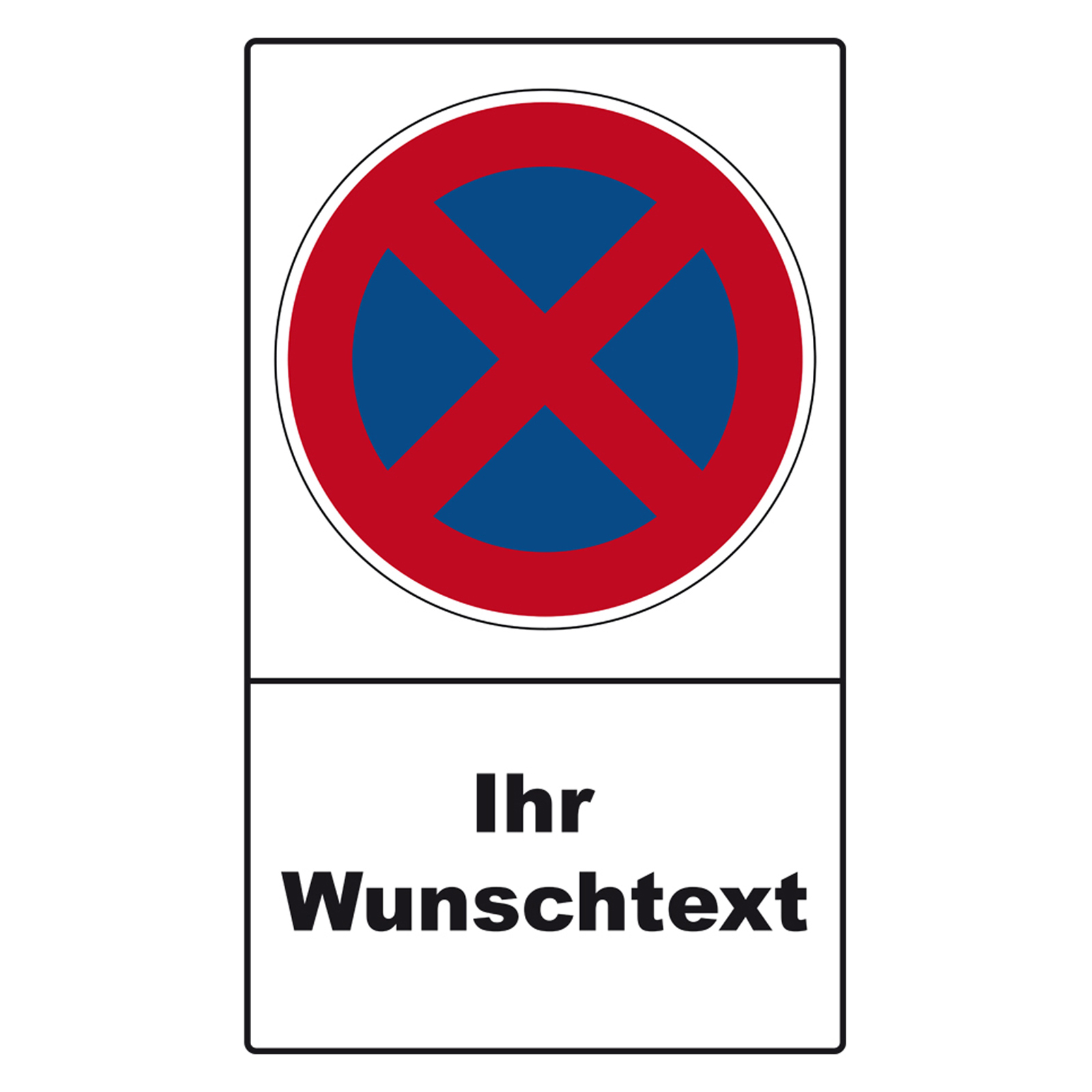 "Absolutes Halteverbot" mit individ. Text - Aufkleber-Shop