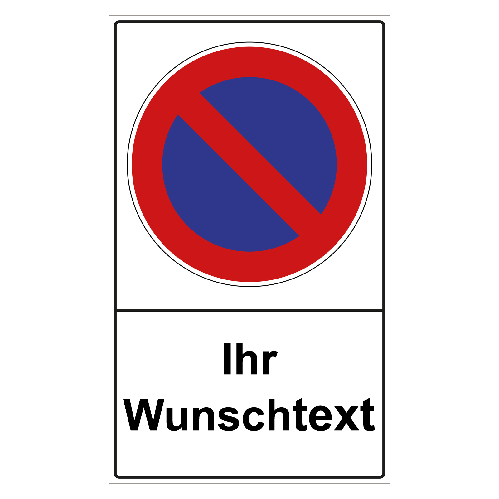 Parkverbotsschild "Eingeschränktes Halteverbot" mit Wunschtext 2-zeilig ...