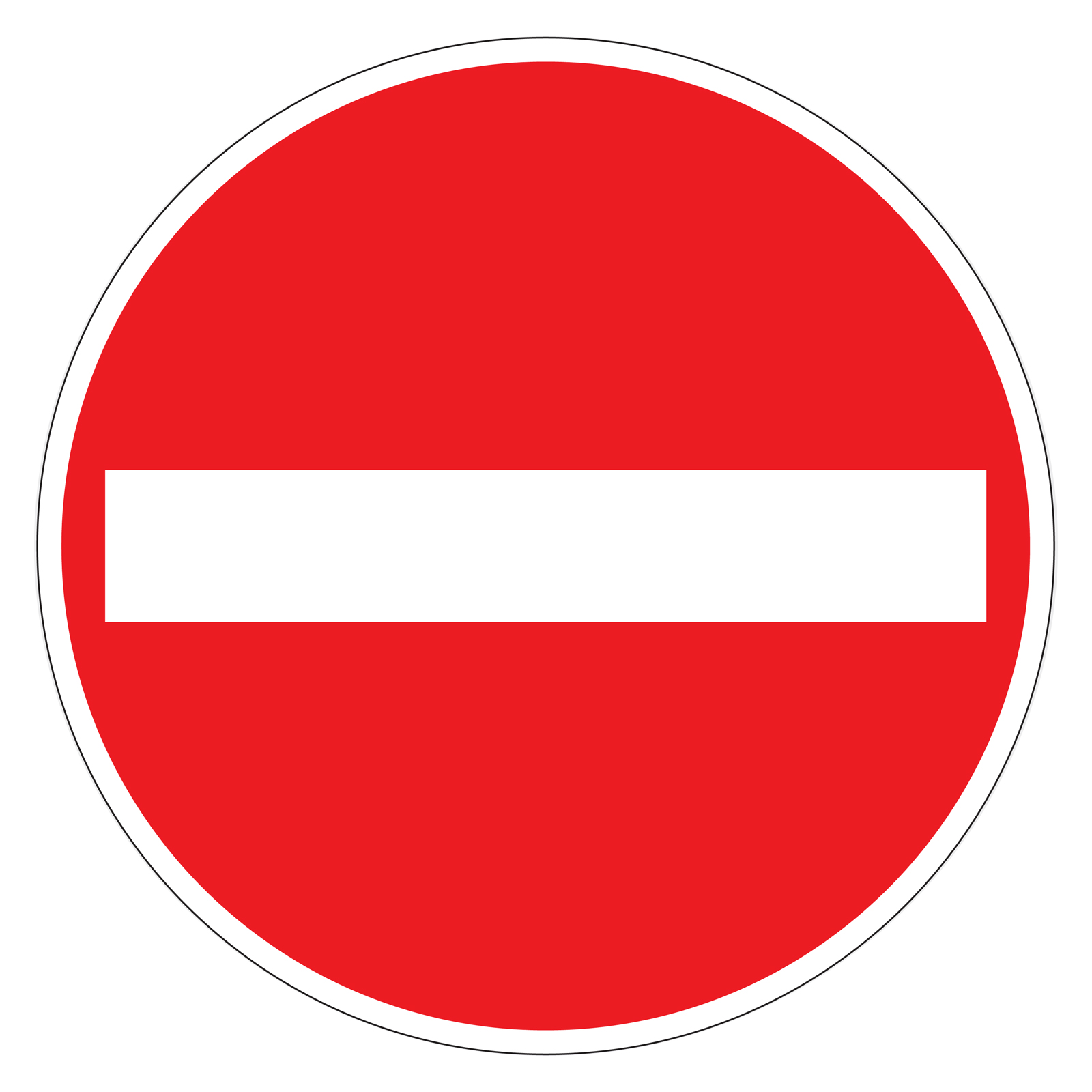 Verkehrsschild "Verbot der Einfahrt" in Alu - Aufkleber-Shop