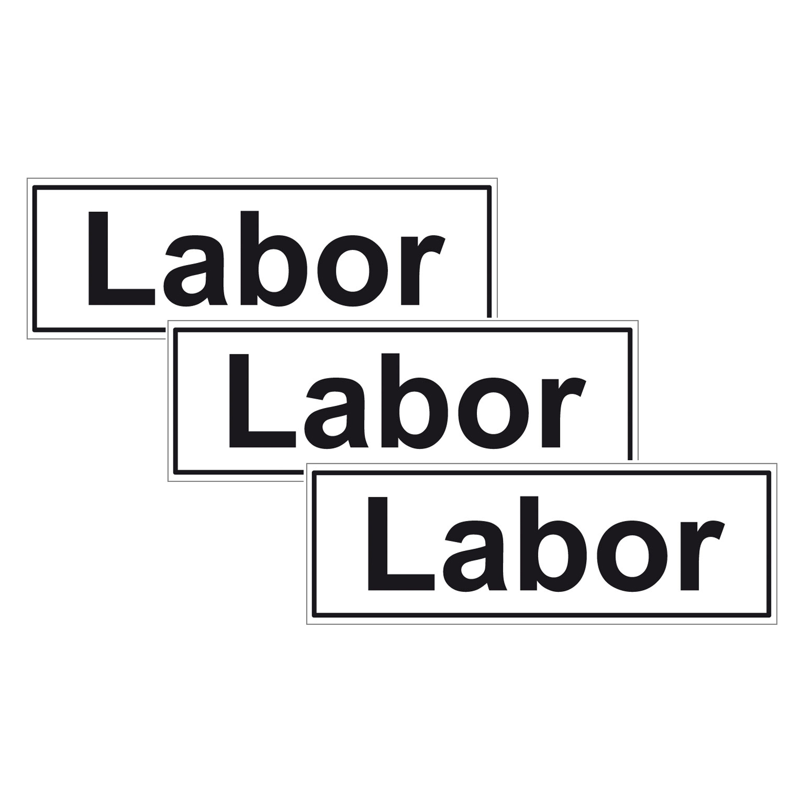 Türhinweisschild "Labor" 3er Pack Folie selbstklebend 297 x 100 mm ...