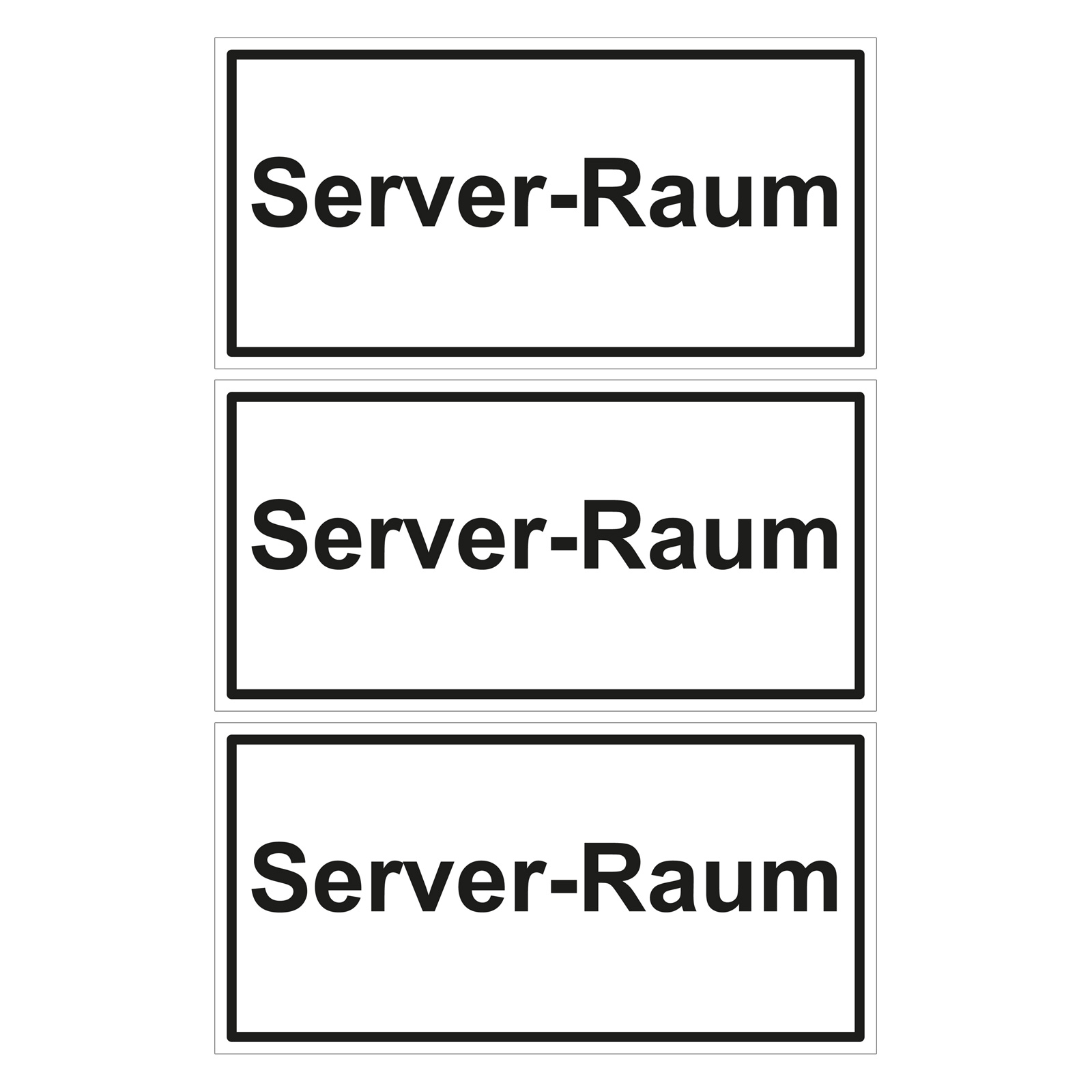 Türhinweisschild "Server-Raum", Folie selbstklebend, 200 x 100 mm, 3 ...