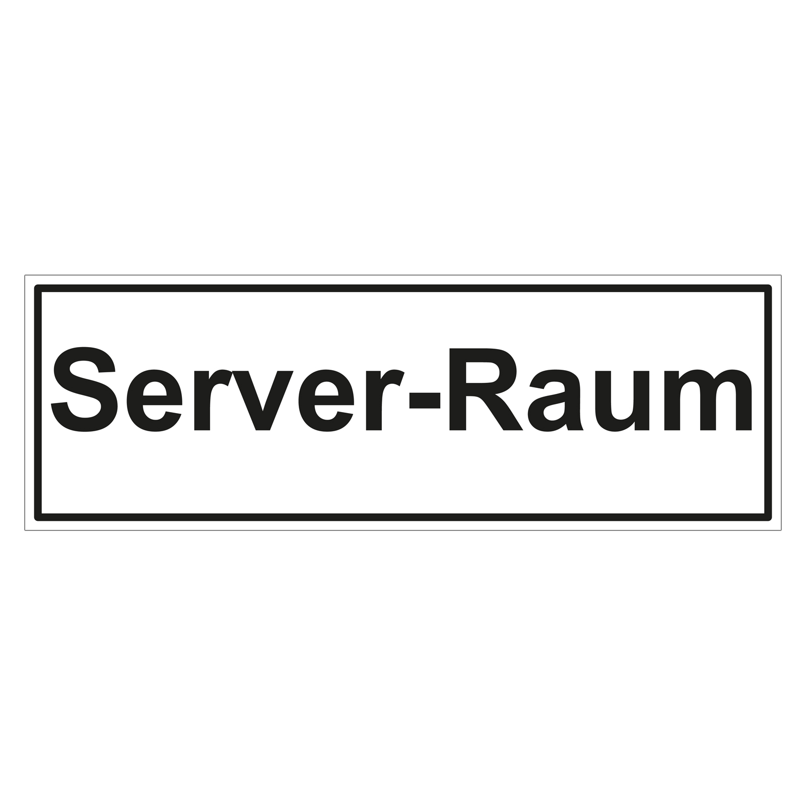 Türhinweisschild "Server-Raum" 3er Pack Folie 297 x 100 mm - Aufkleber-Shop