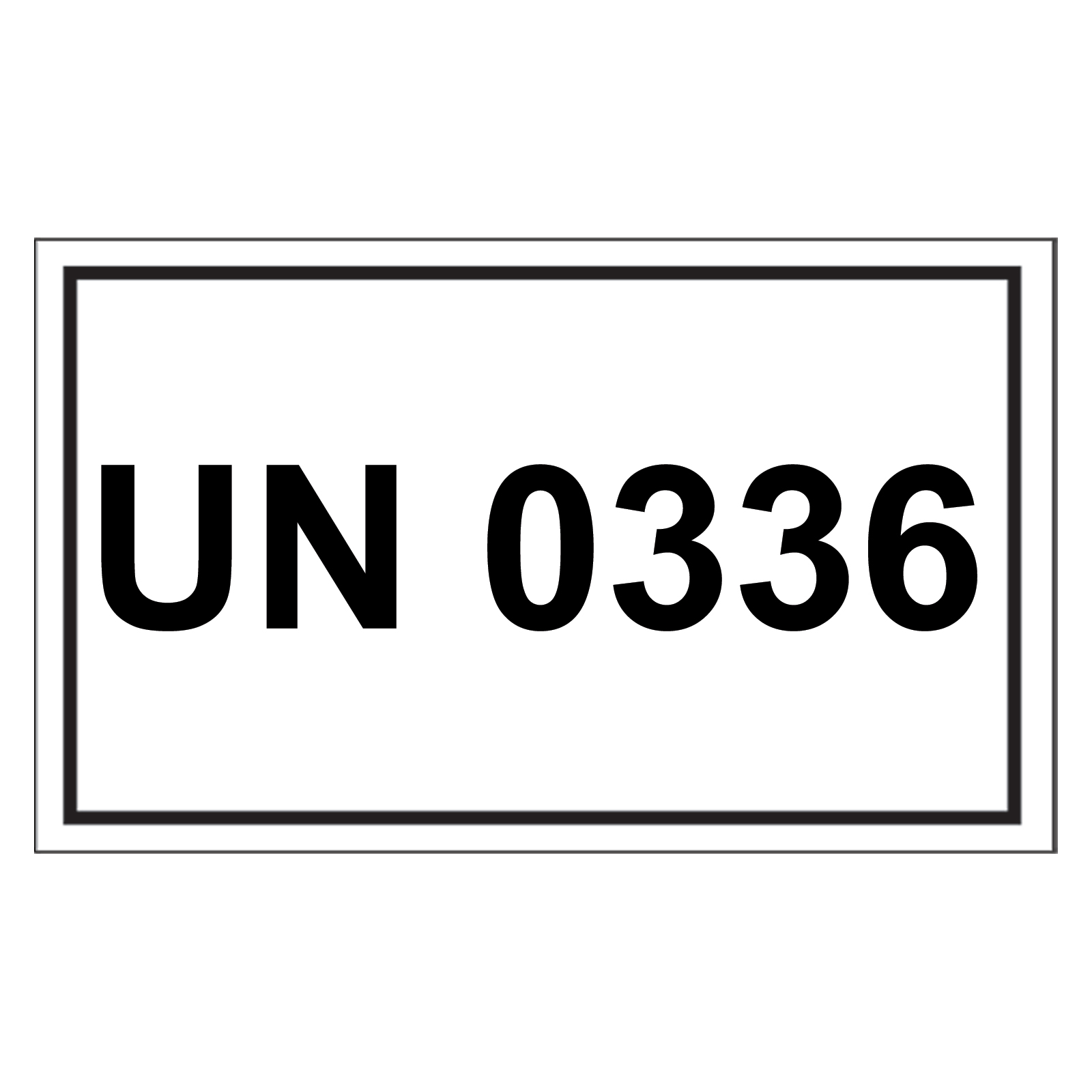 Gefahrzettel UN 0336 | Folie 100 x 60 mm - Aufkleber-Shop