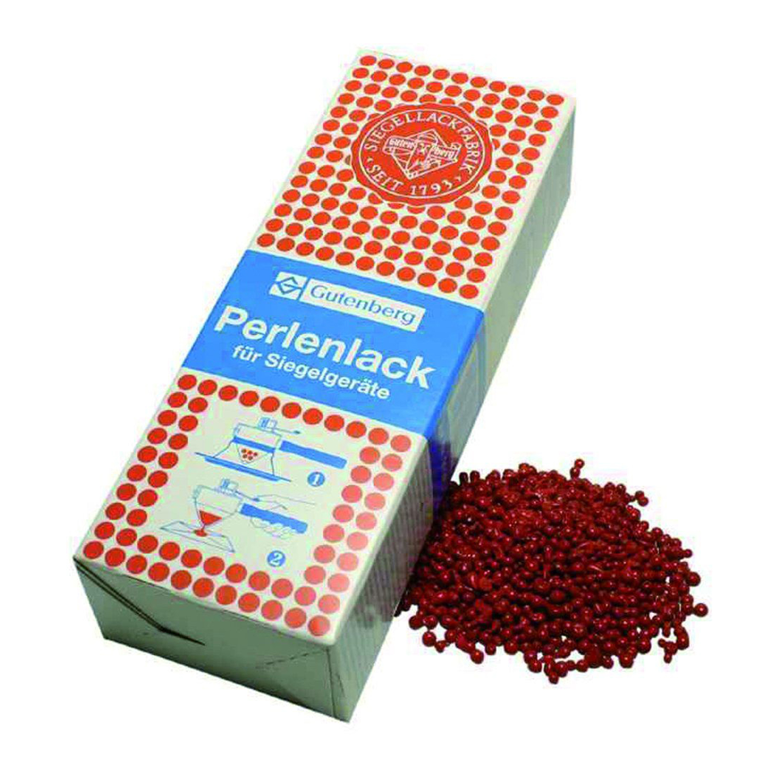 500 g Perlenlack in zinnoberrot - Aufkleber-Shop