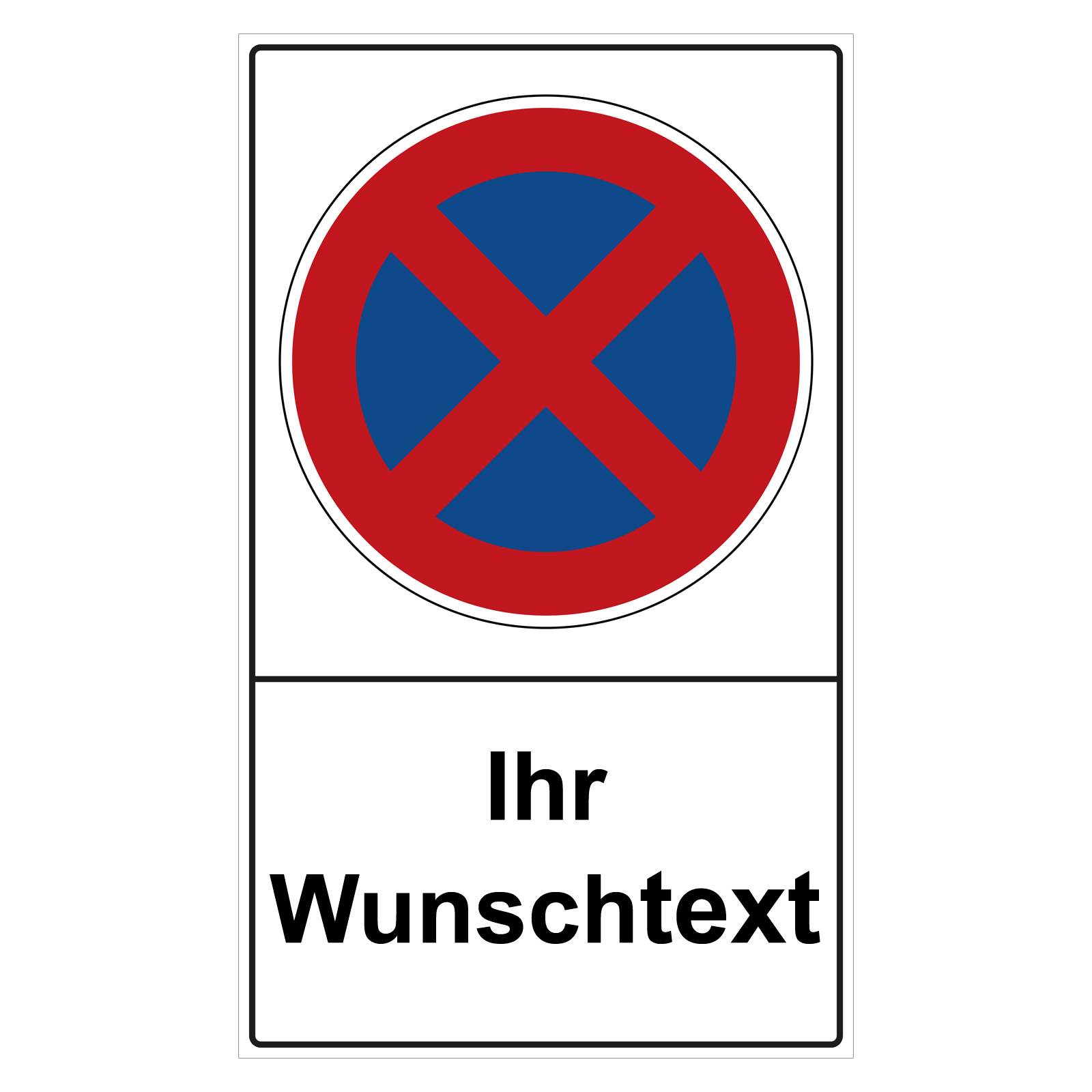 "Absolutes Halteverbot" mit Wunschtext Aluminium oder Folie - Aufkleber ...