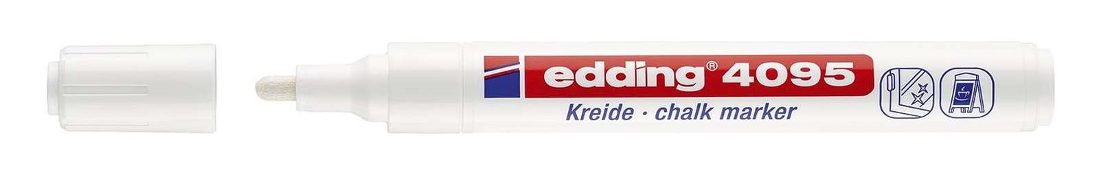 Edding 4095 Windowmarker - 2 - 3 mm, weiß - Aufkleber-Shop