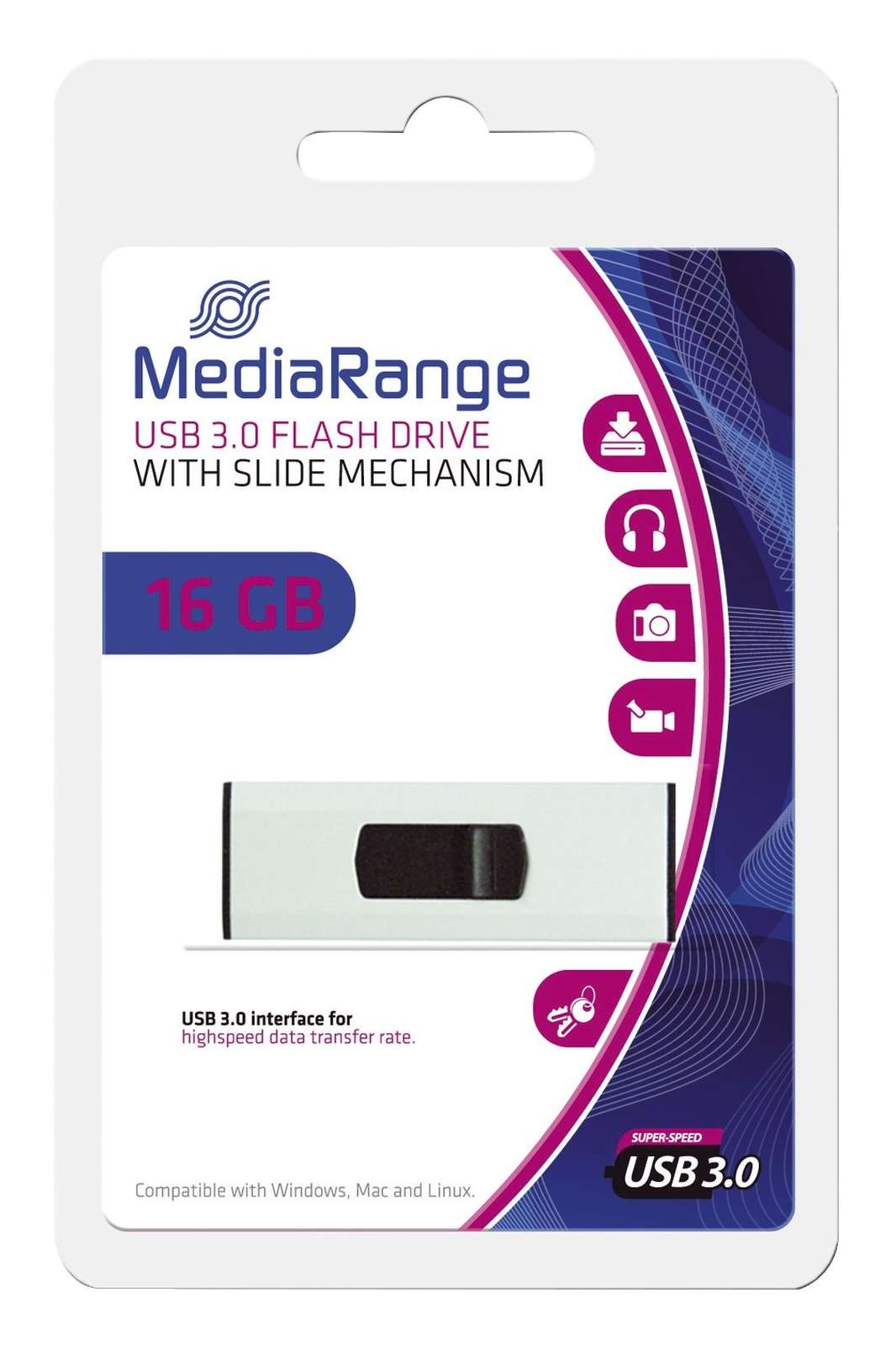 MediaRange USB Speicherstick 3.0 - 16 GB - Aufkleber-Shop