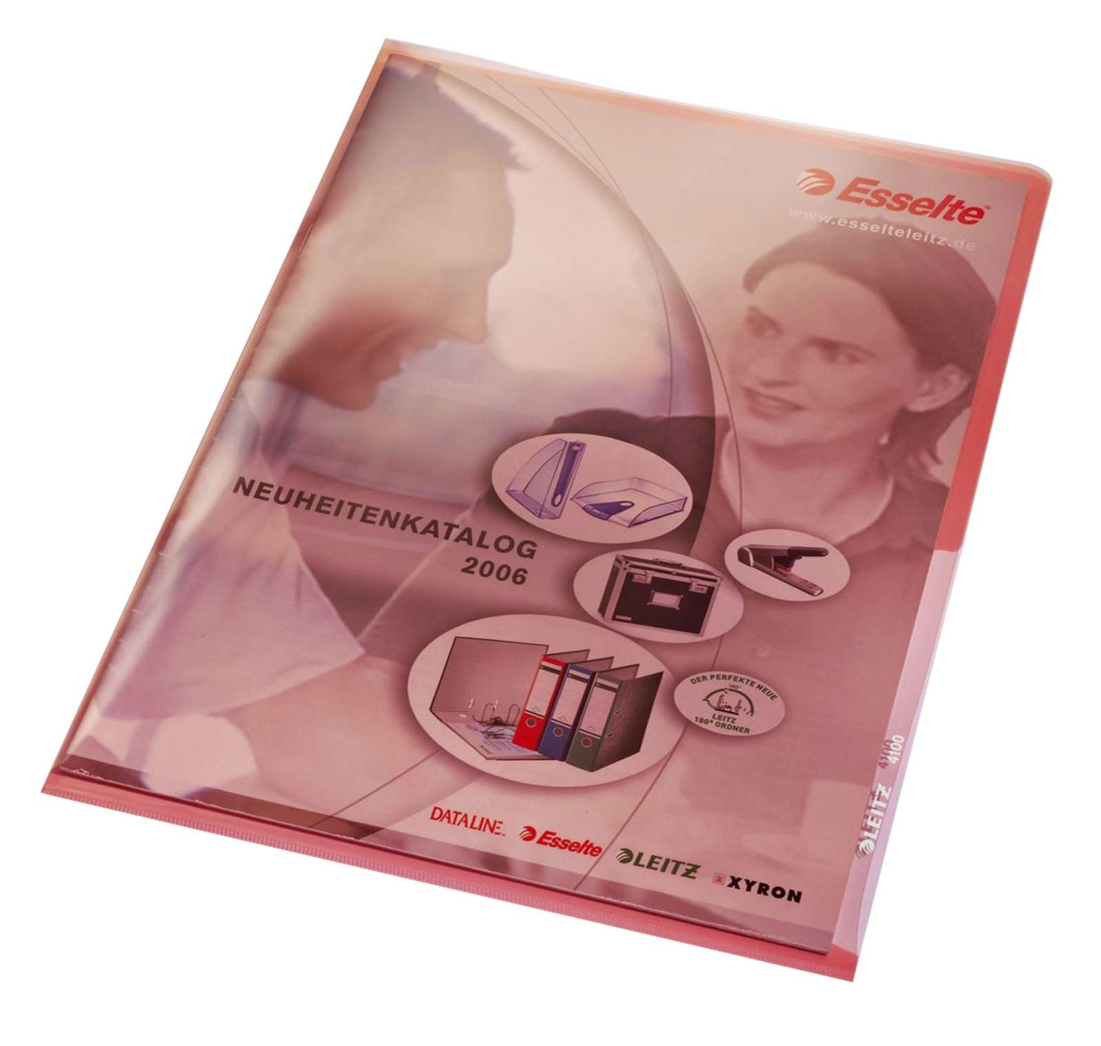 Leitz 4100 Sichthülle Premium, A4, PVC, dokumentenecht, rot - Aufkleber ...