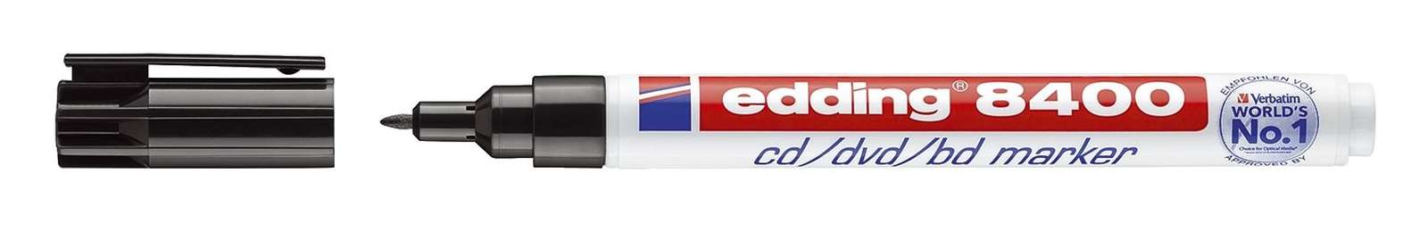 Edding 8400 CD-Marker - permanent, ca. 0,5 - 1 mm, schwarz - Aufkleber-Shop