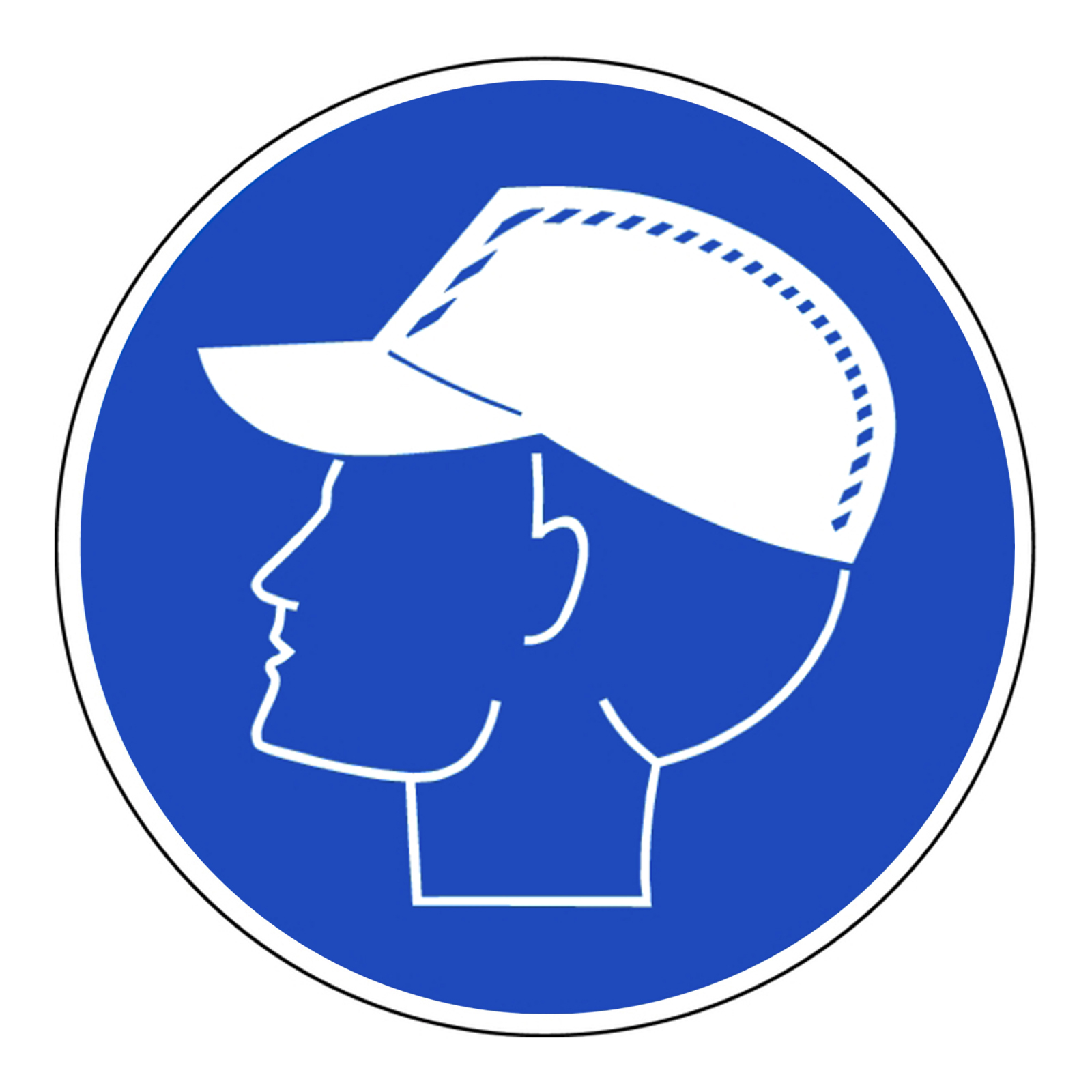 Gebotszeichen "Anstoßkappe tragen" praxisbewährt - Aufkleber-Shop