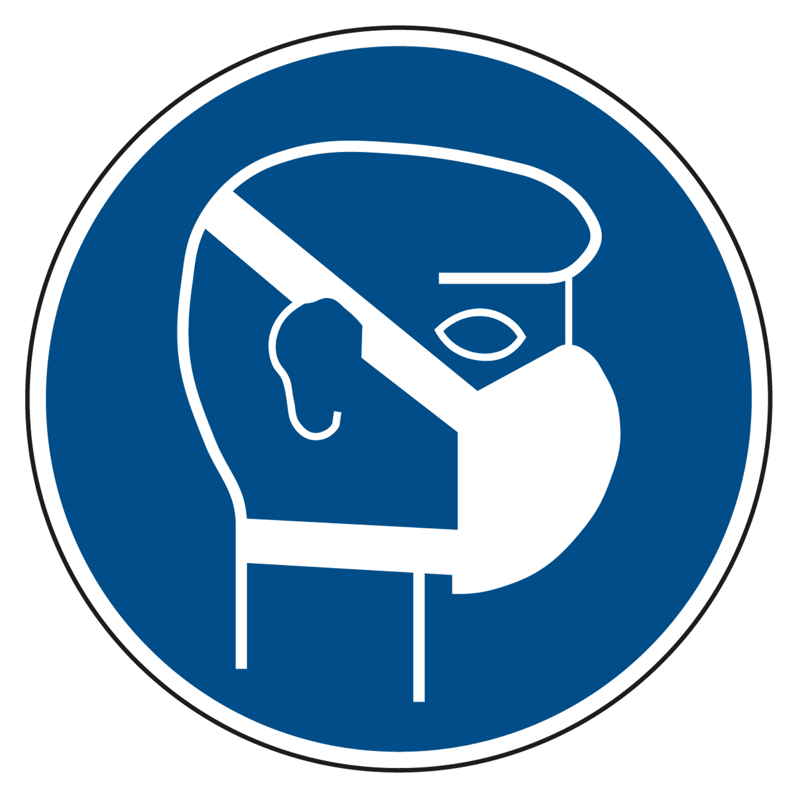 Gebotszeichen "Leichten Atemschutz benutzen" Kunststoff Ø 200 mm ...