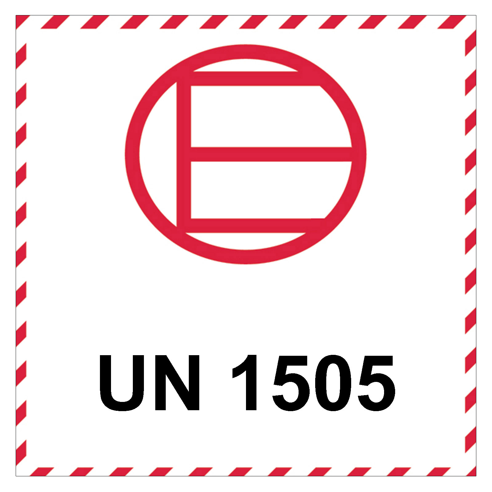 Gefahrzettel Kennzeichen für Freigestellte Mengen Rot UN 1505 ...