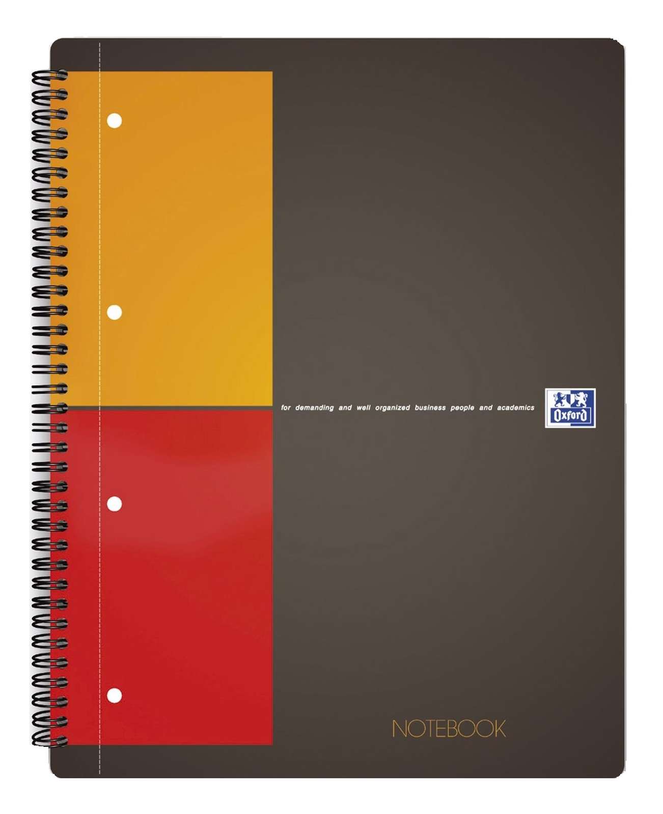 Oxford International Notebook - Hardcover, A4+, kariert, 80 Blatt, grau ...