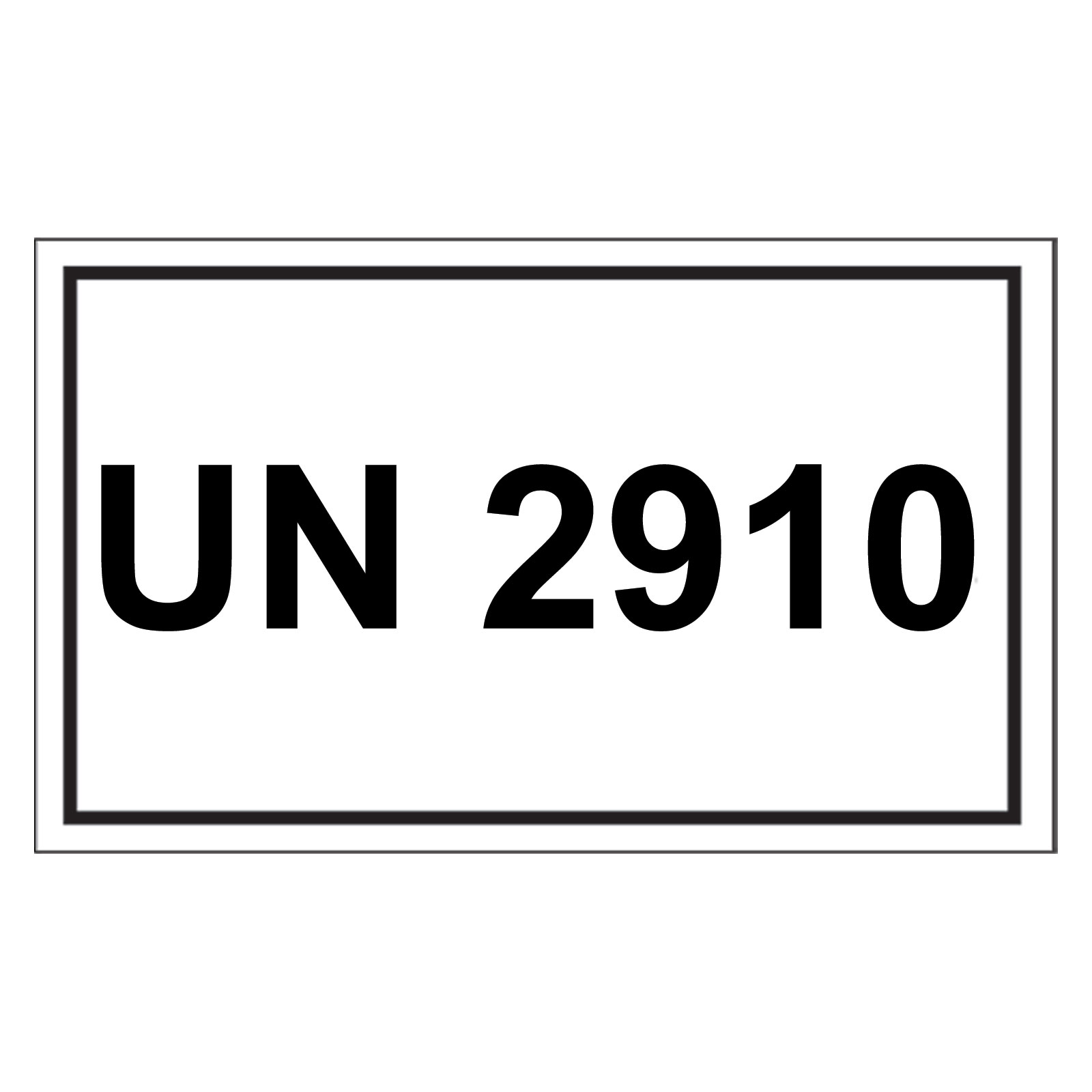Gefahrzettel UN 2910 | Folie 100 x 60 mm - Aufkleber-Shop
