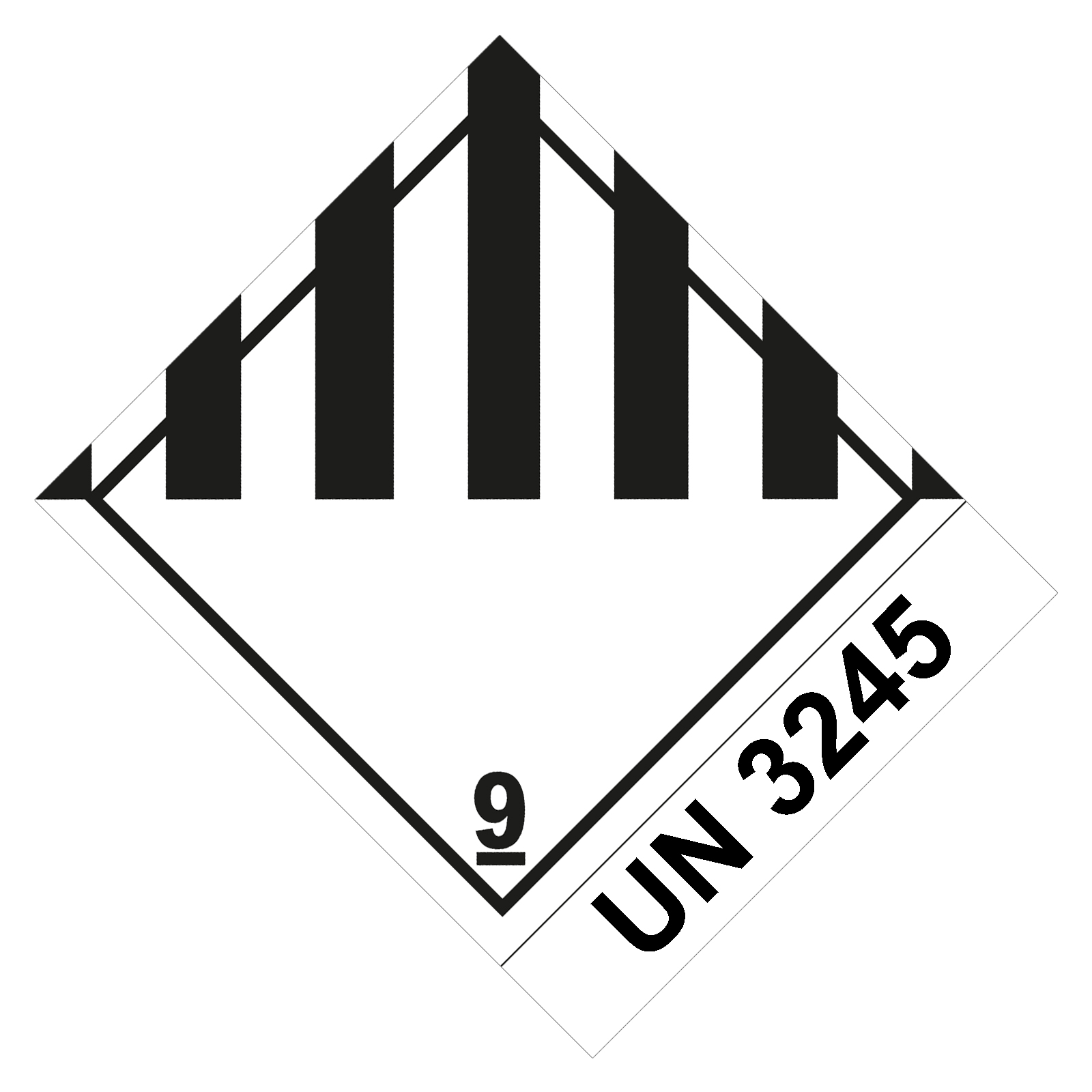 Gefahrzettel | Klasse 9 | UN3245 - Aufkleber-Shop