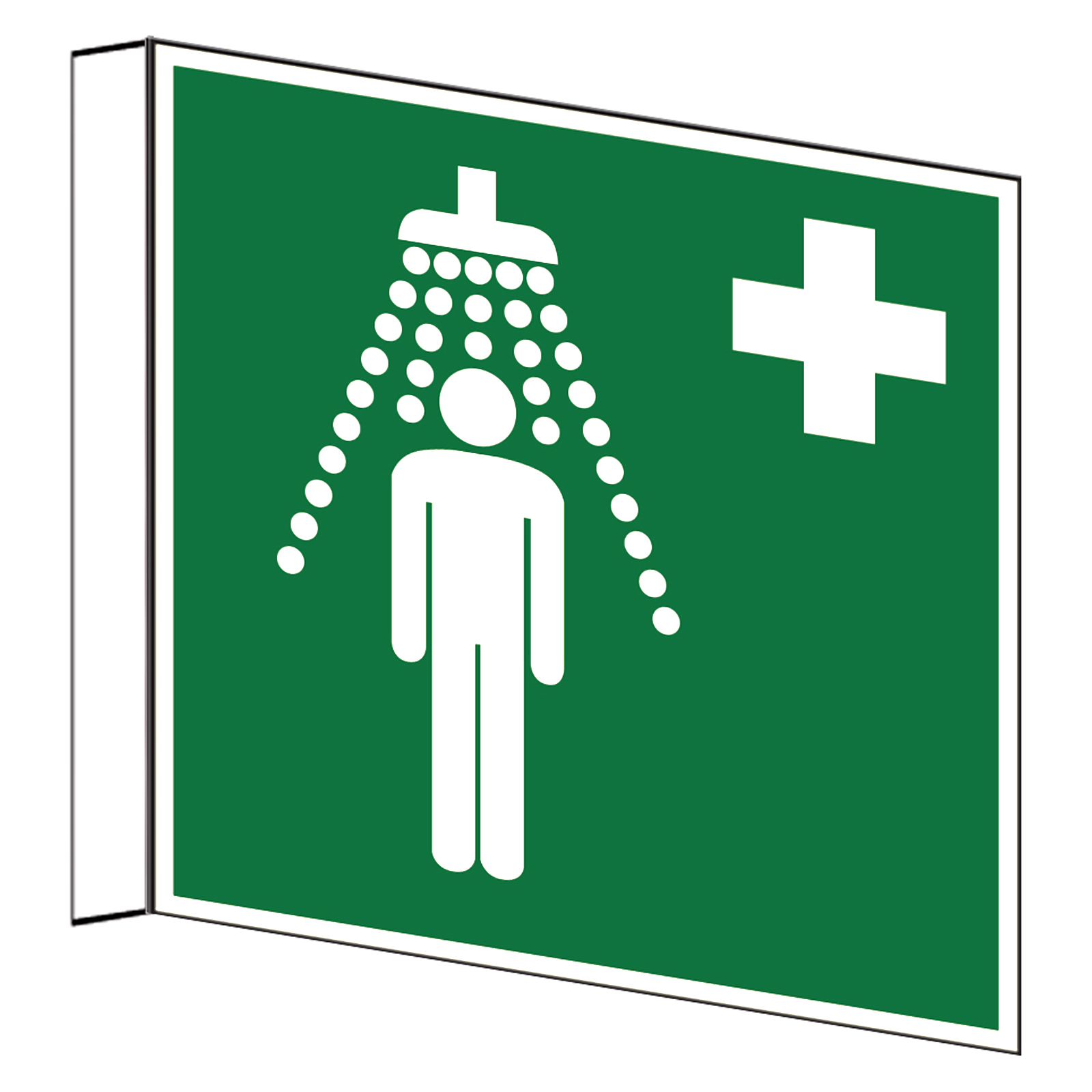 Fahnenschild Notdusche | verschiedene Ausführungen - Aufkleber-Shop
