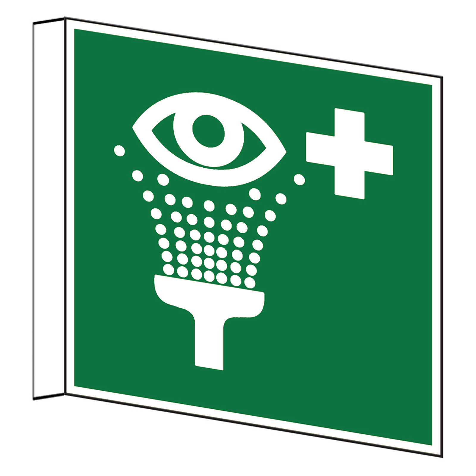Fahnenschild Augenspüleinrichtung - Aufkleber-Shop