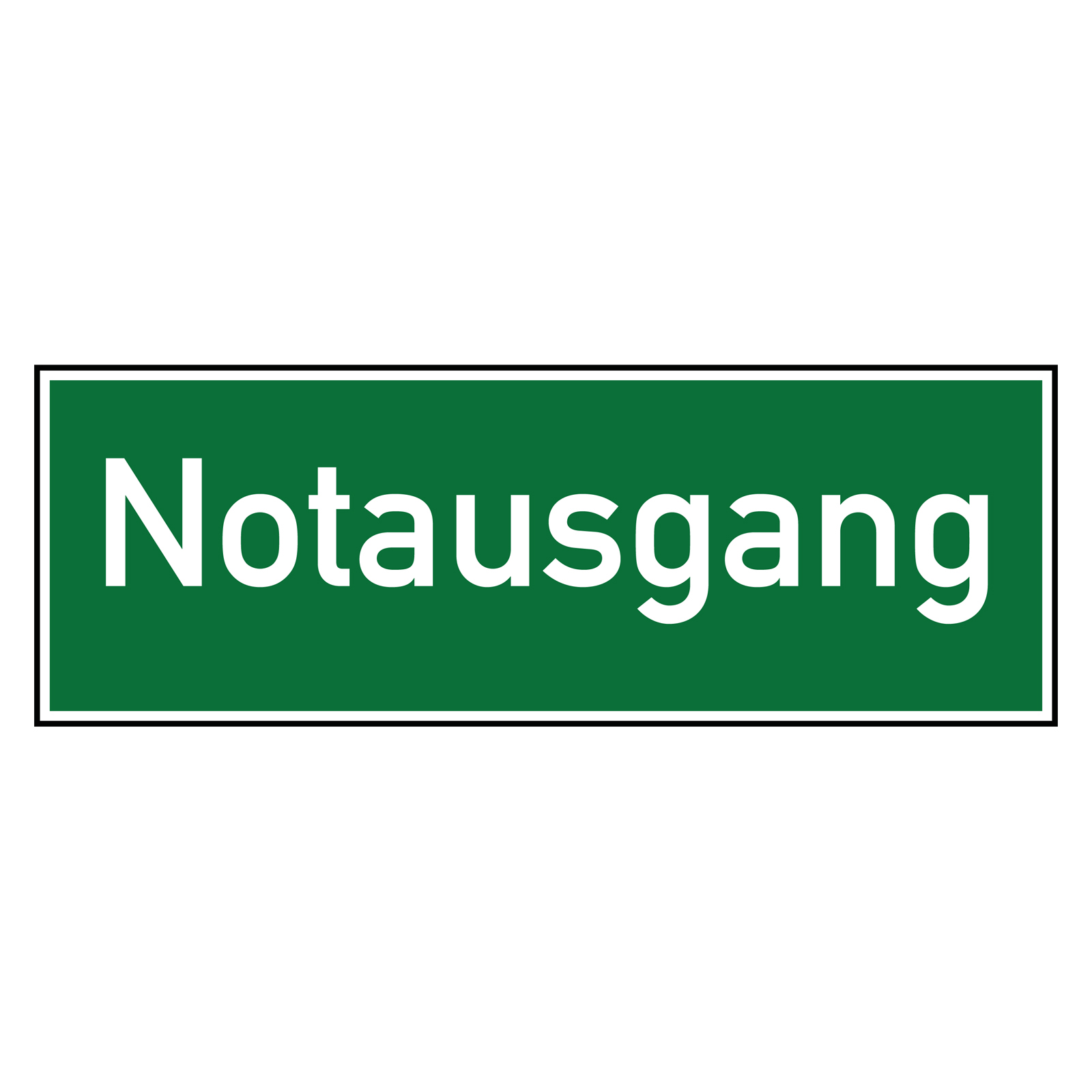 Notausgang - Rettungszeichen Alu 300 x 105 mm - Aufkleber-Shop Notausgang - Rettungszeichen Alu 300 x 105 mm - Aufkleber-Shop