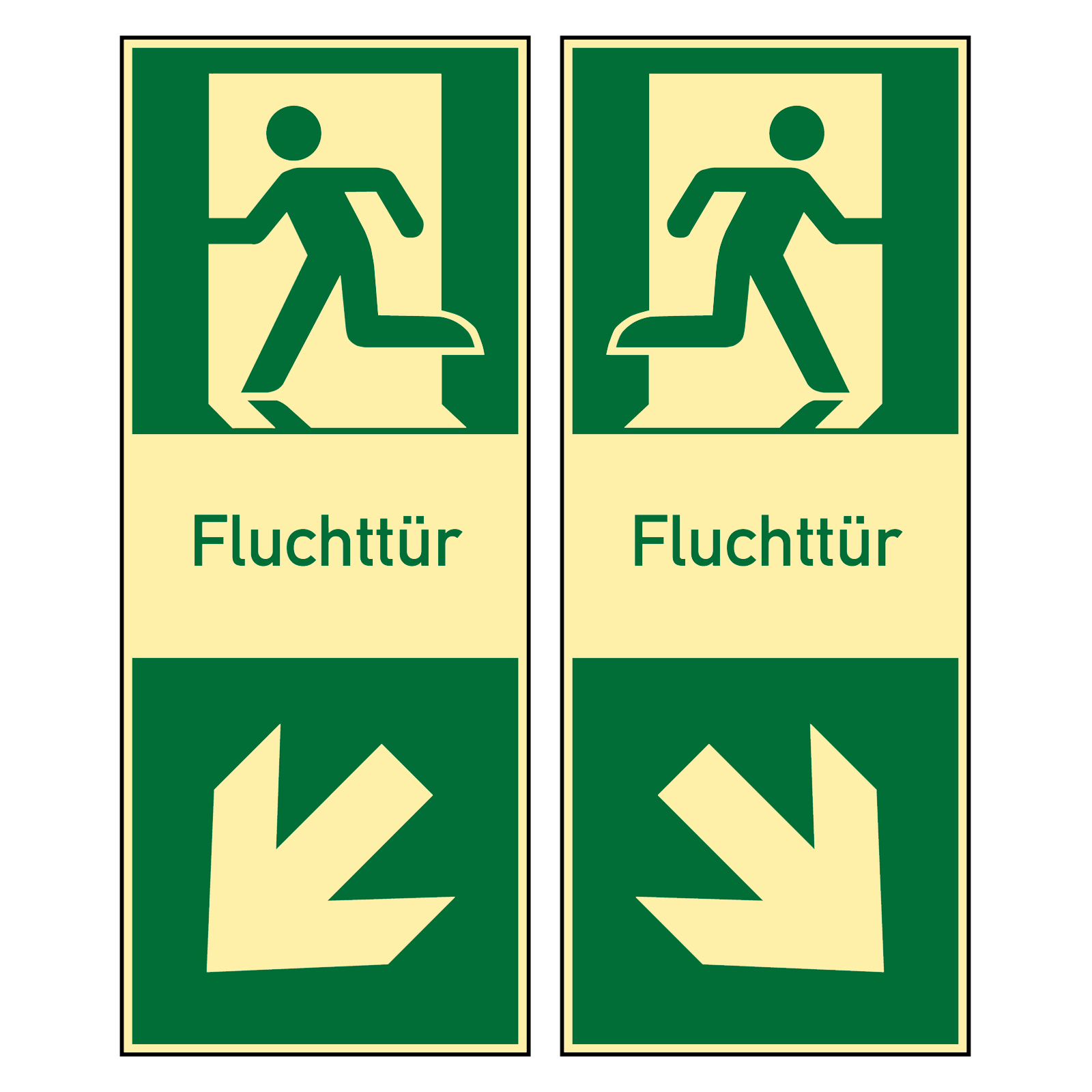 Rettungszeichen Fluchttür - Aufkleber-Shop