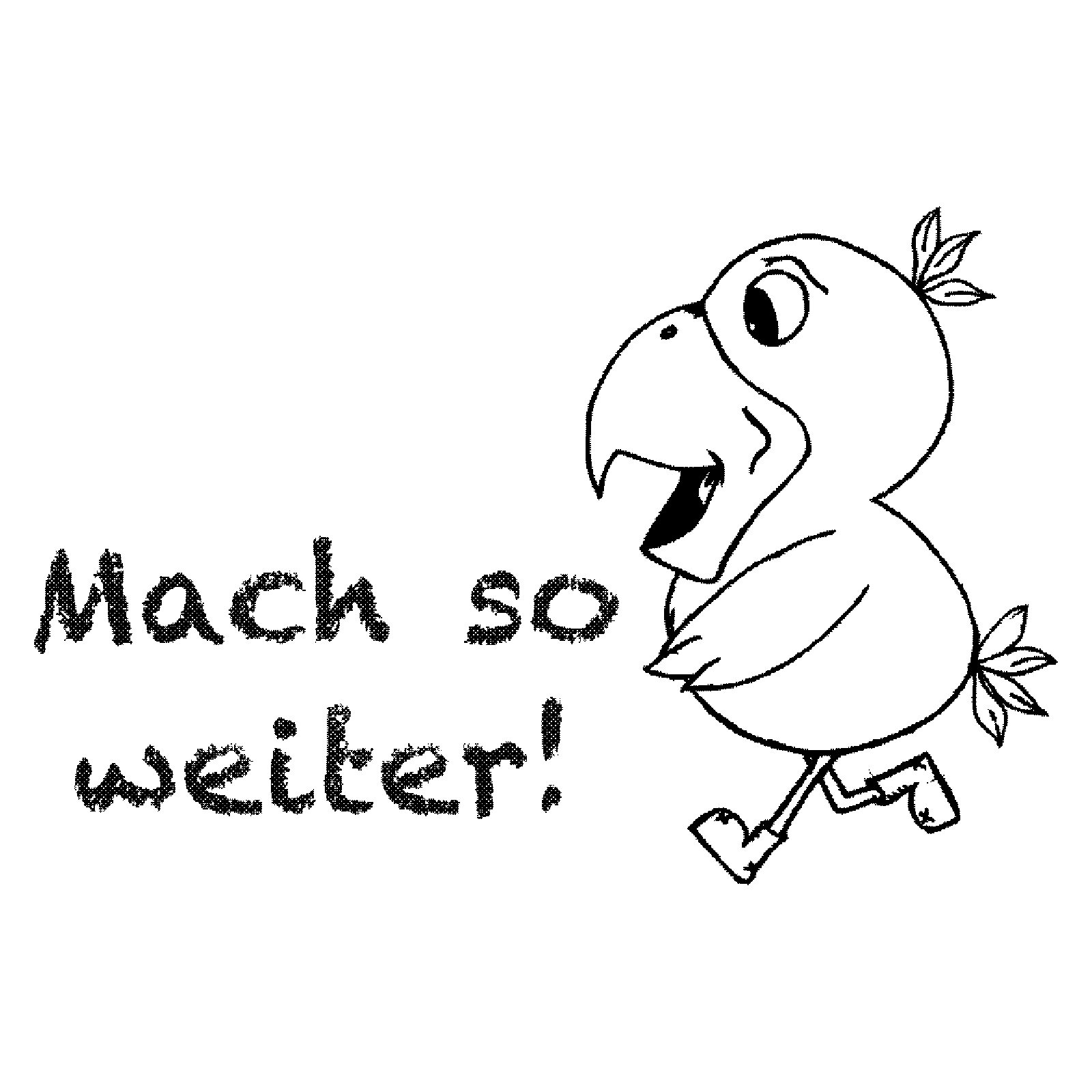 Belobigungsstempel Lehrer "Mach so weiter!" Vogel - Aufkleber-Shop