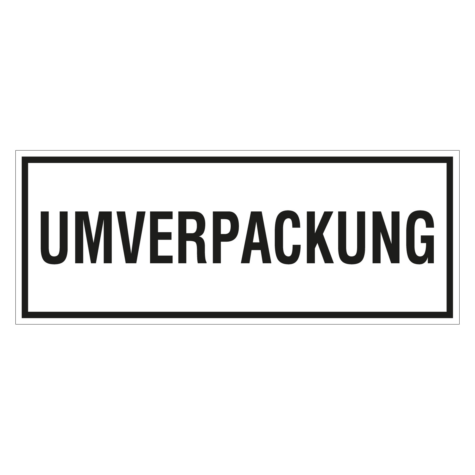 Verpackungskennzeichen Umverpackung | aufkleber.org - Aufkleber-Shop