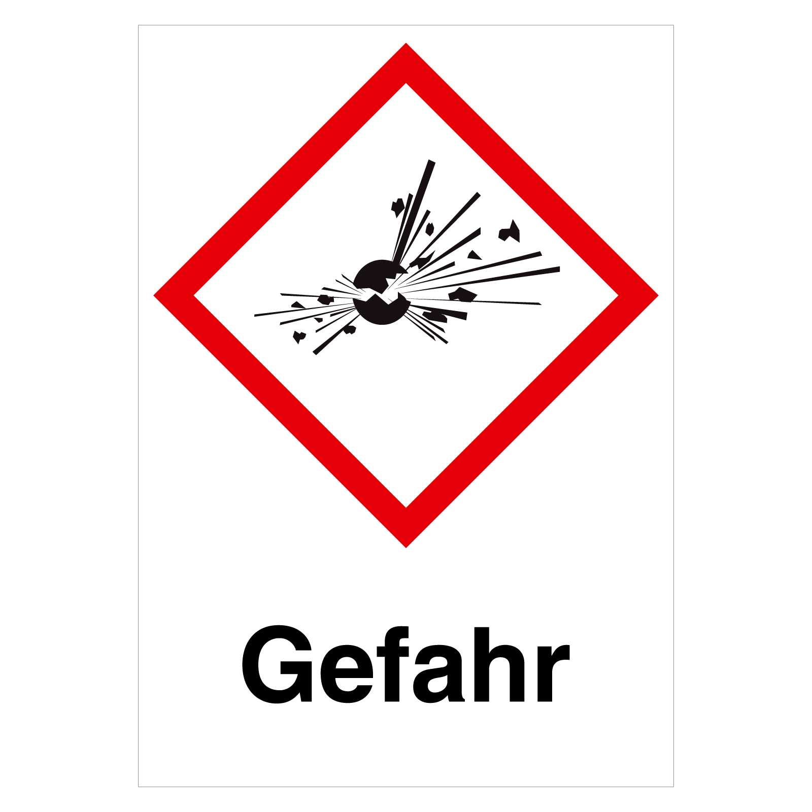 GHS-Symbol GHS01 explodierende Bombe - Gefahr 26 x 37 mm 100er Rolle ...
