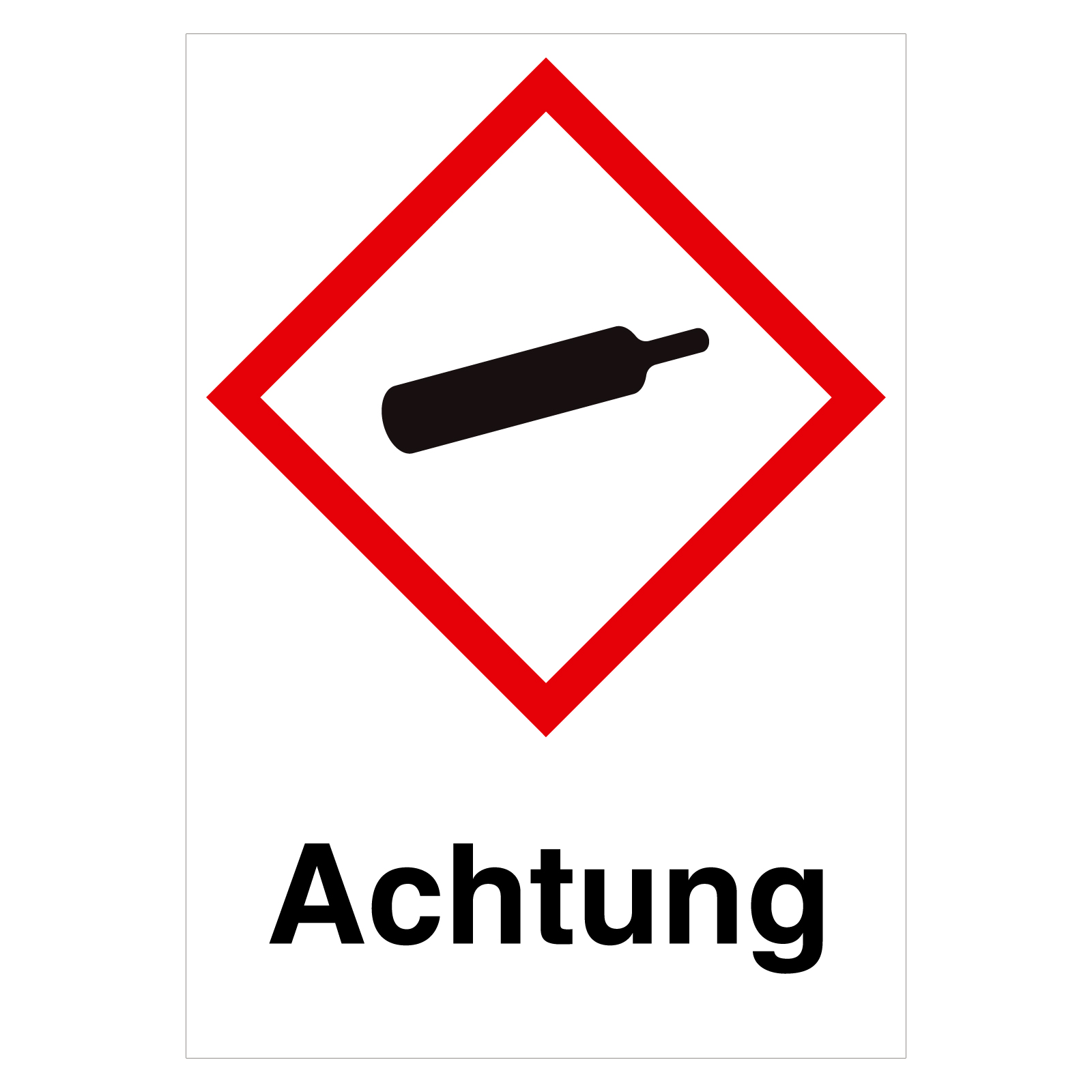 GHS-Symbol GHS04 Gasflasche - Achtung 52 x 74 mm 100er Rolle ...