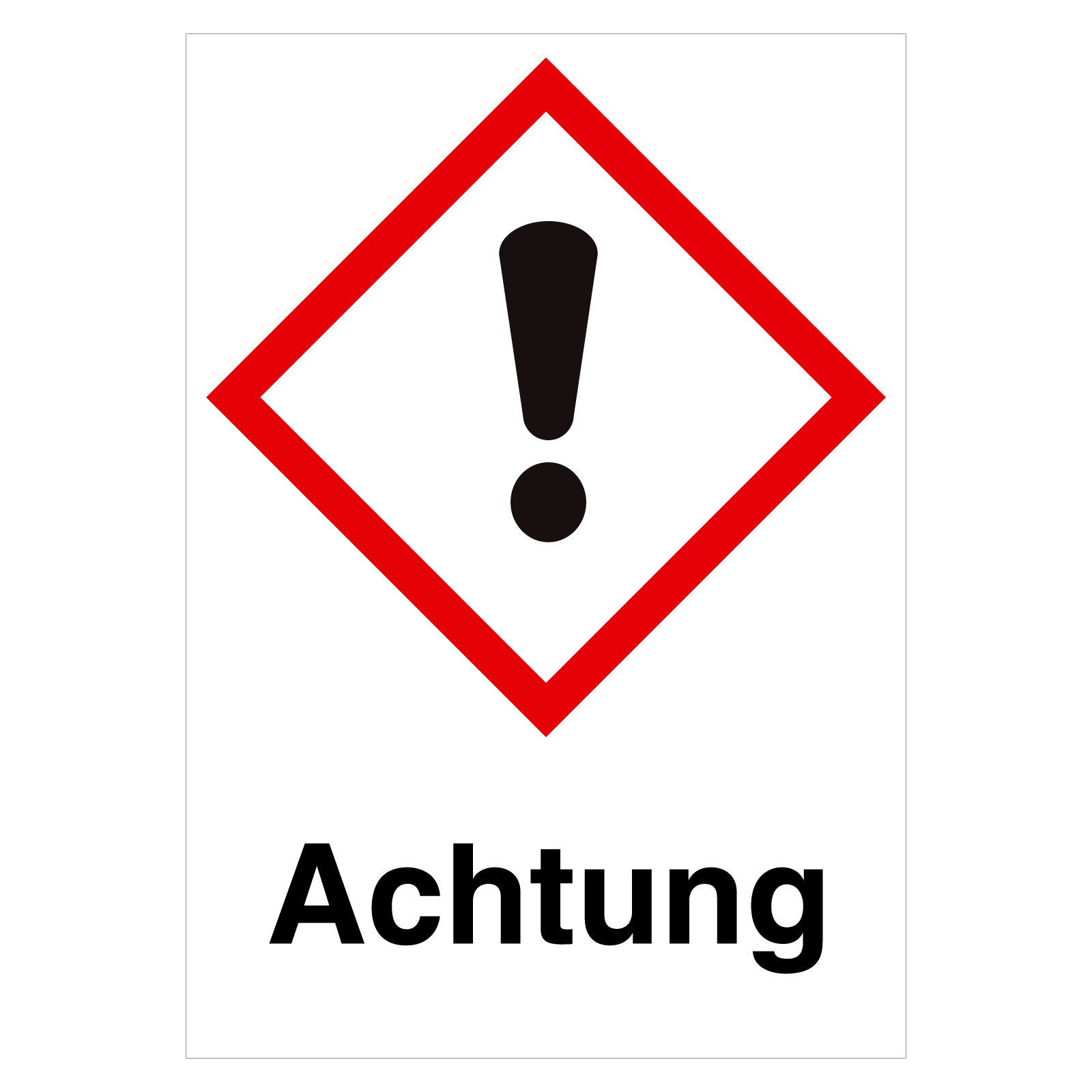 GHS-Symbol GHS07 Ausrufezeichen - Achtung 37 x 52 mm - Aufkleber-Shop