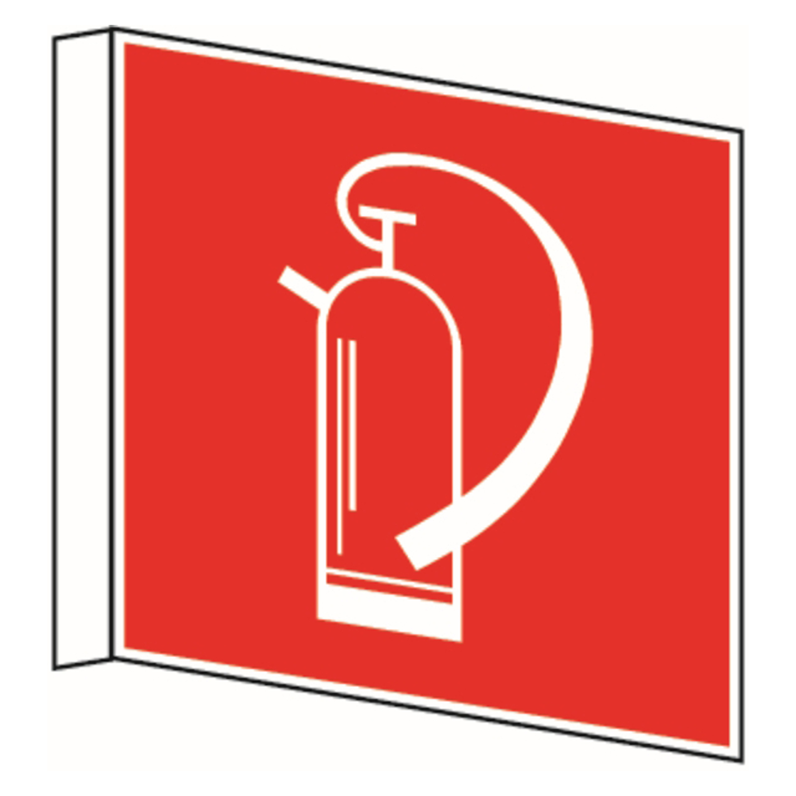 Fahnenschild "Feuerlöscher" DIN EN ISO 7010-F001 - Aufkleber-Shop